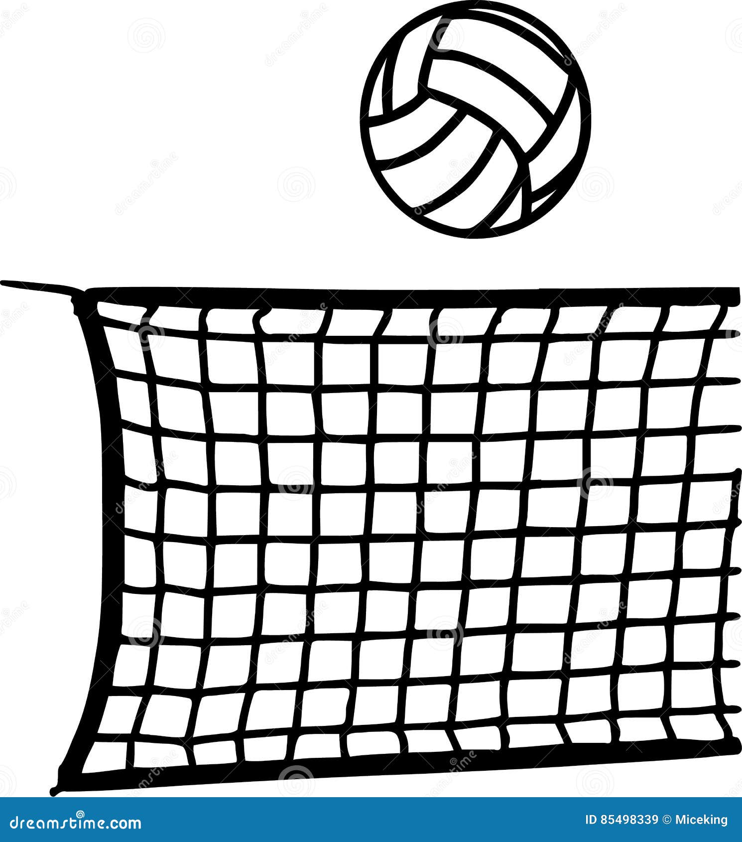 Volleyball with Net stock vector. Illustration of people - 85498339