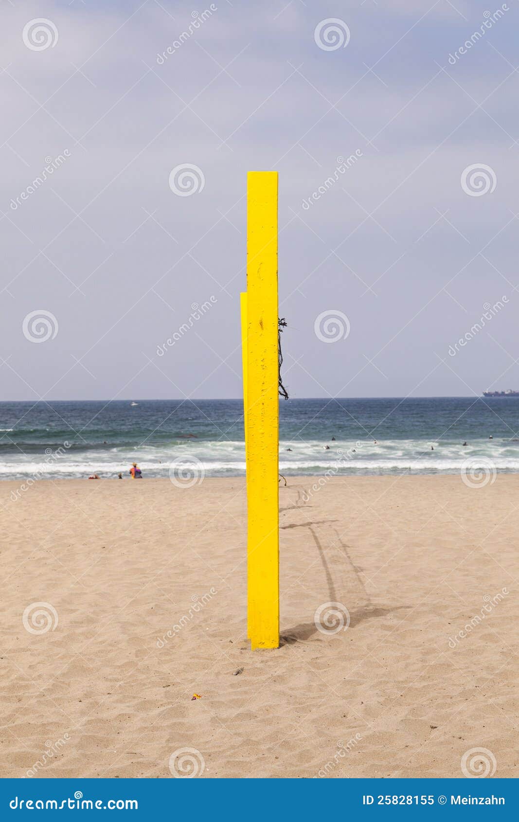 Volleyball Post at the Beach Stock Image - Image of park, sand: 25828155