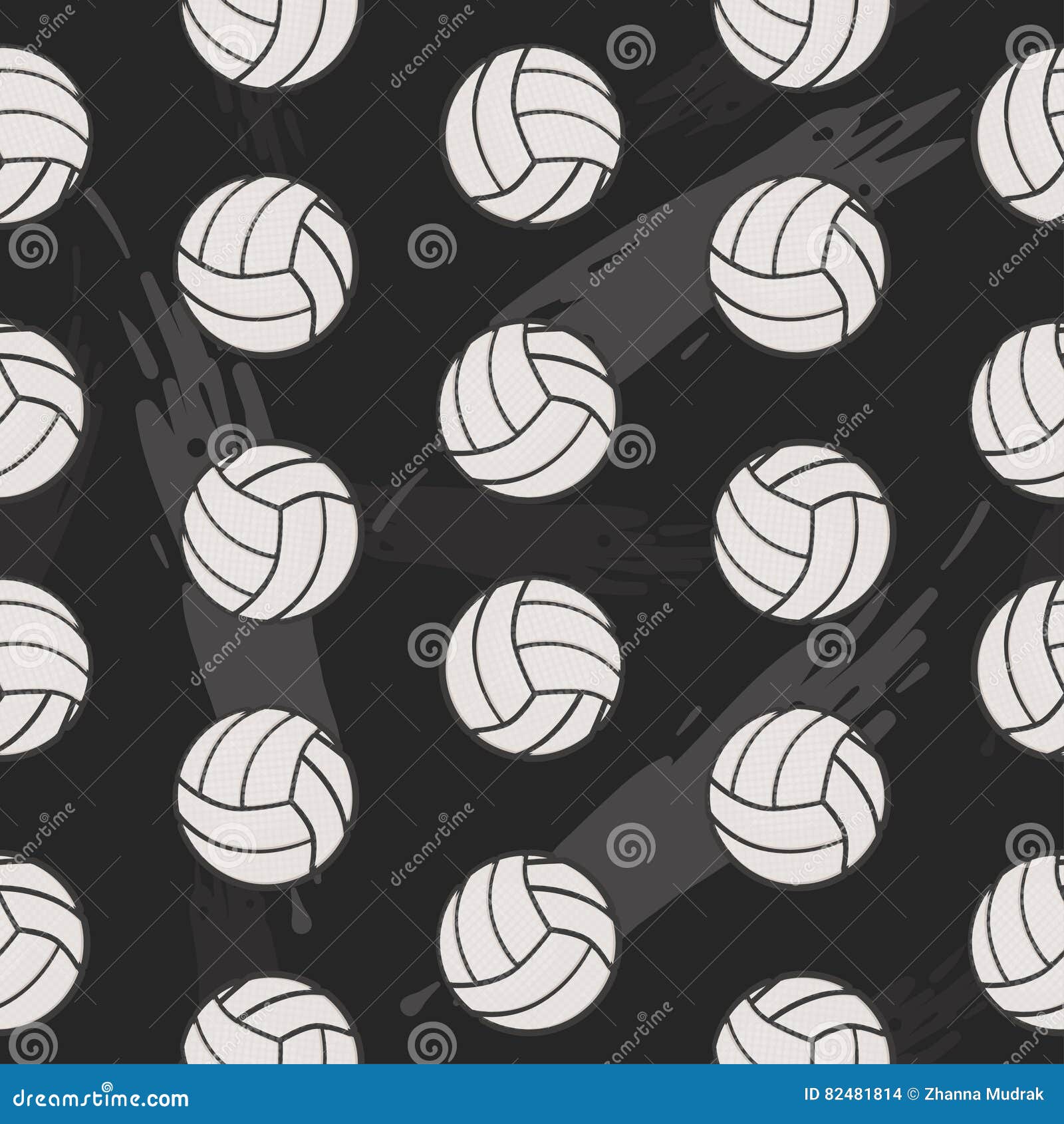 Volleyball Seamless Pattern For Boy. Sports Balls On Background Stock ...