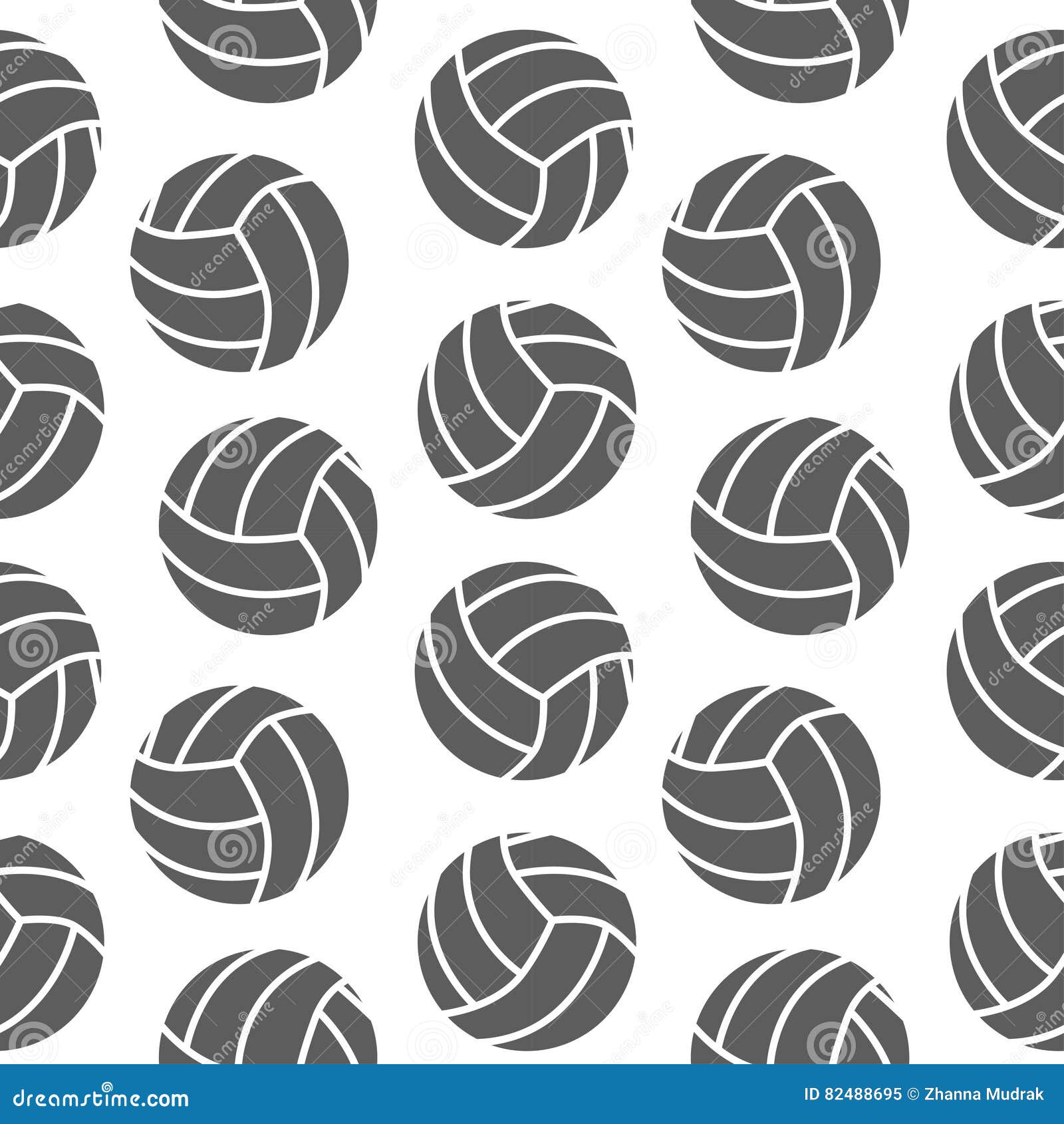 Volleyball Seamless Pattern For Boy. Sports Balls On Background Stock ...