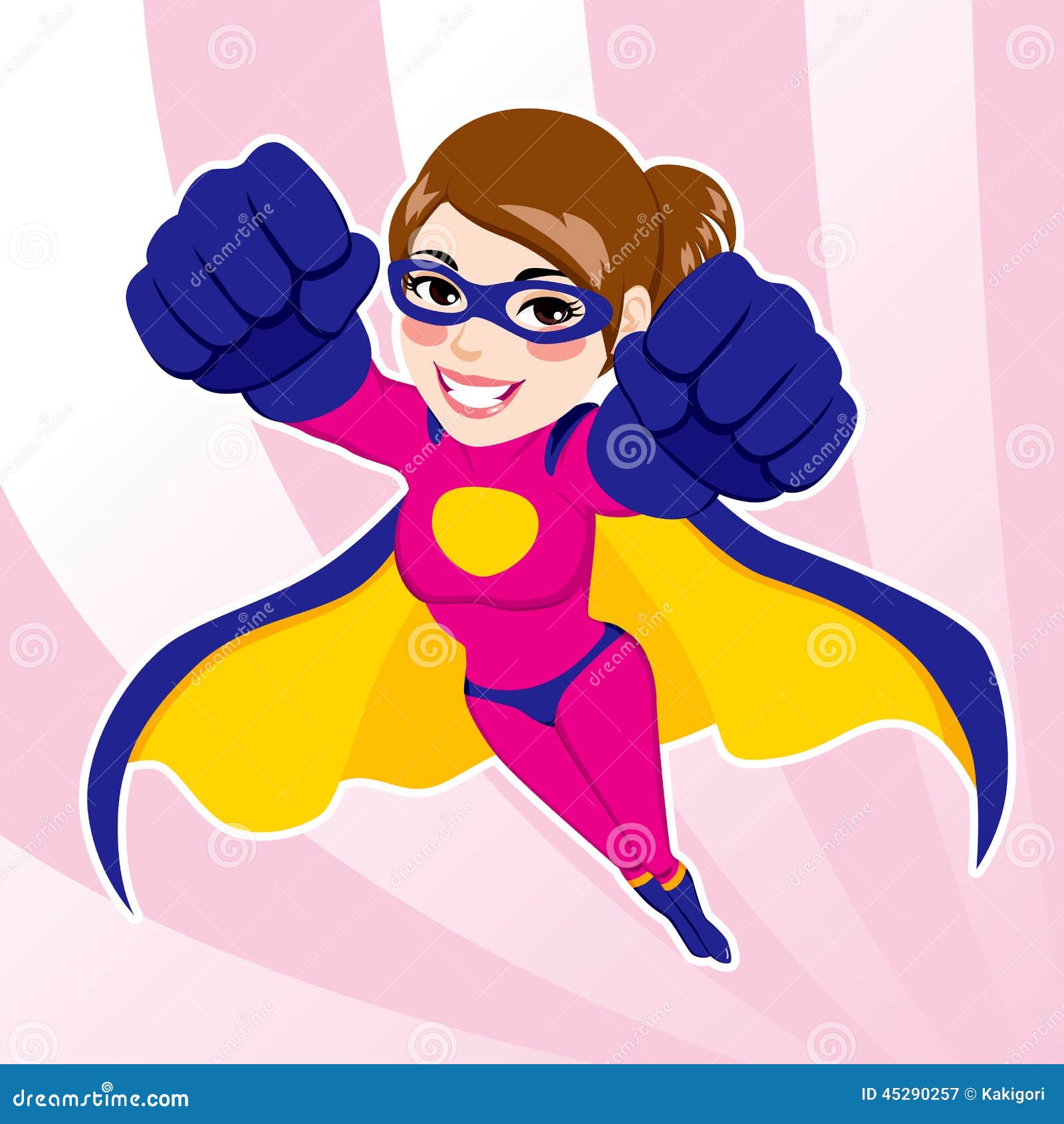 Volo Della Donna Del Supereroe Illustrazione Vettoriale - Illustrazione ...