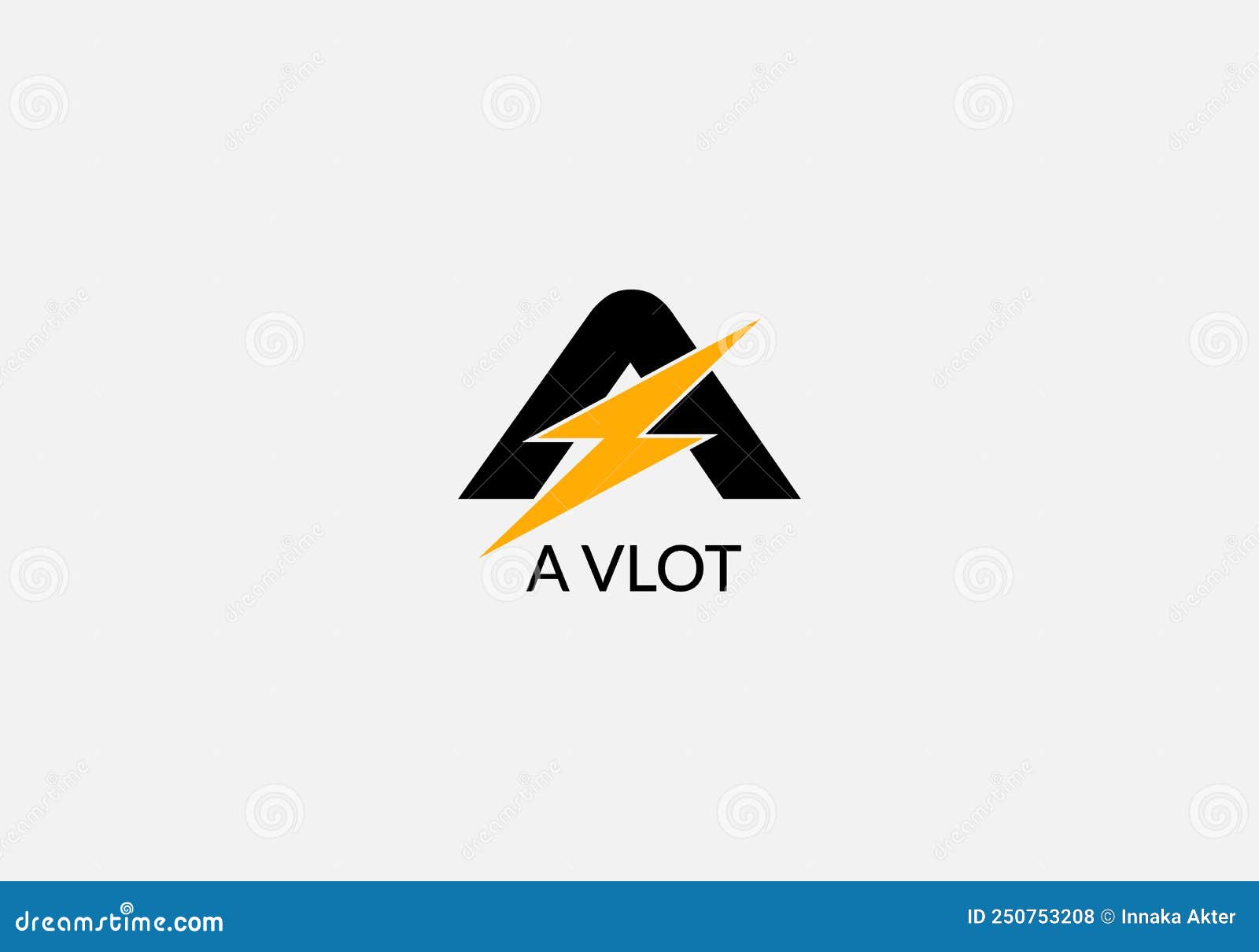A Volt Abstract a Letter Modern Initial Tech Logo Design Stock Vector ...