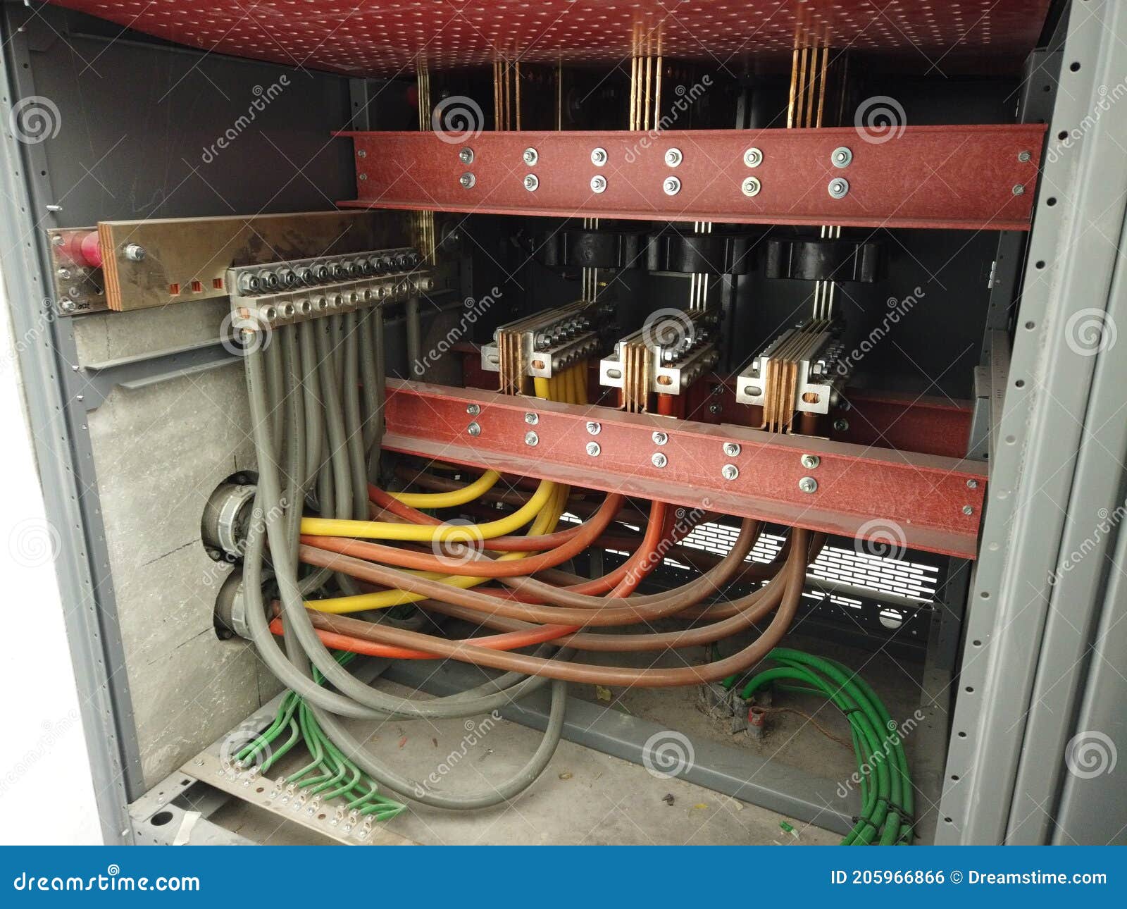 480 Volt Electrical Switchgear and Cables Stock Photo - Image of ...