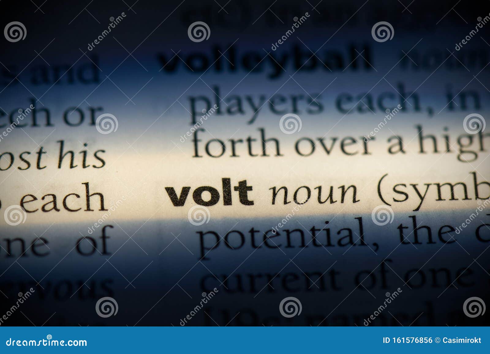 Volt stock photo. Image of idea, volt, focus, thesaurus - 161576856