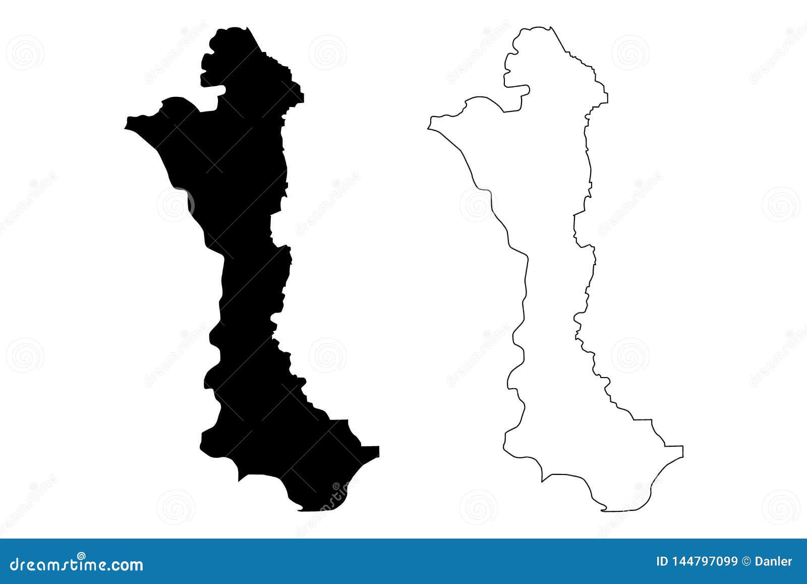 Volta Region map vector stock vector. Illustration of geography - 144797099