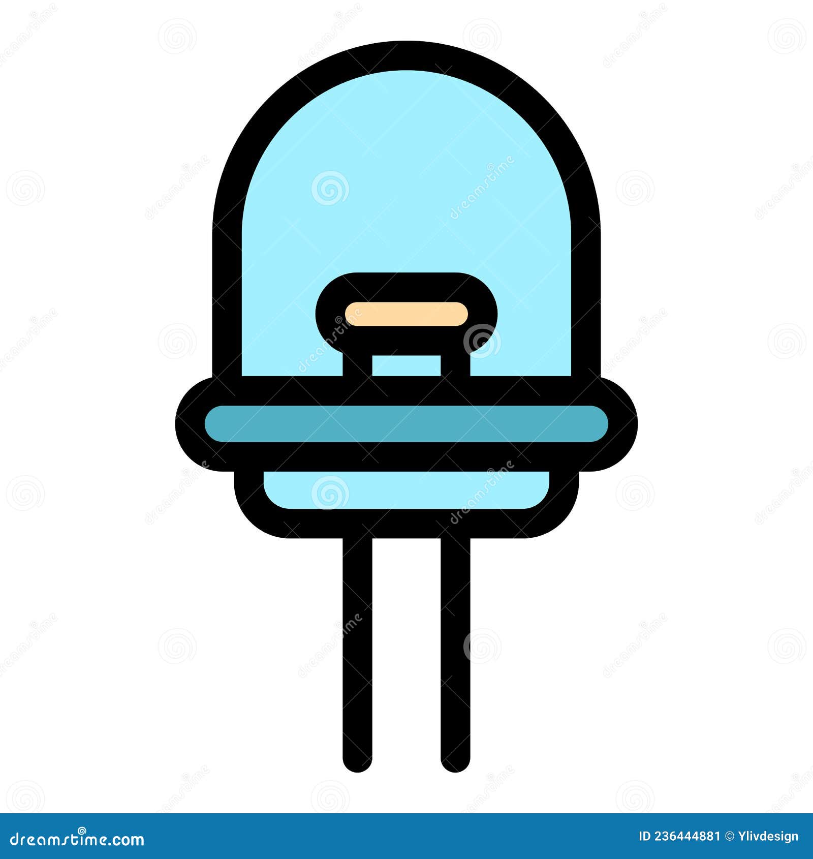 Voltage Diode Icon Color Outline Vector Stock Vector - Illustration of ...