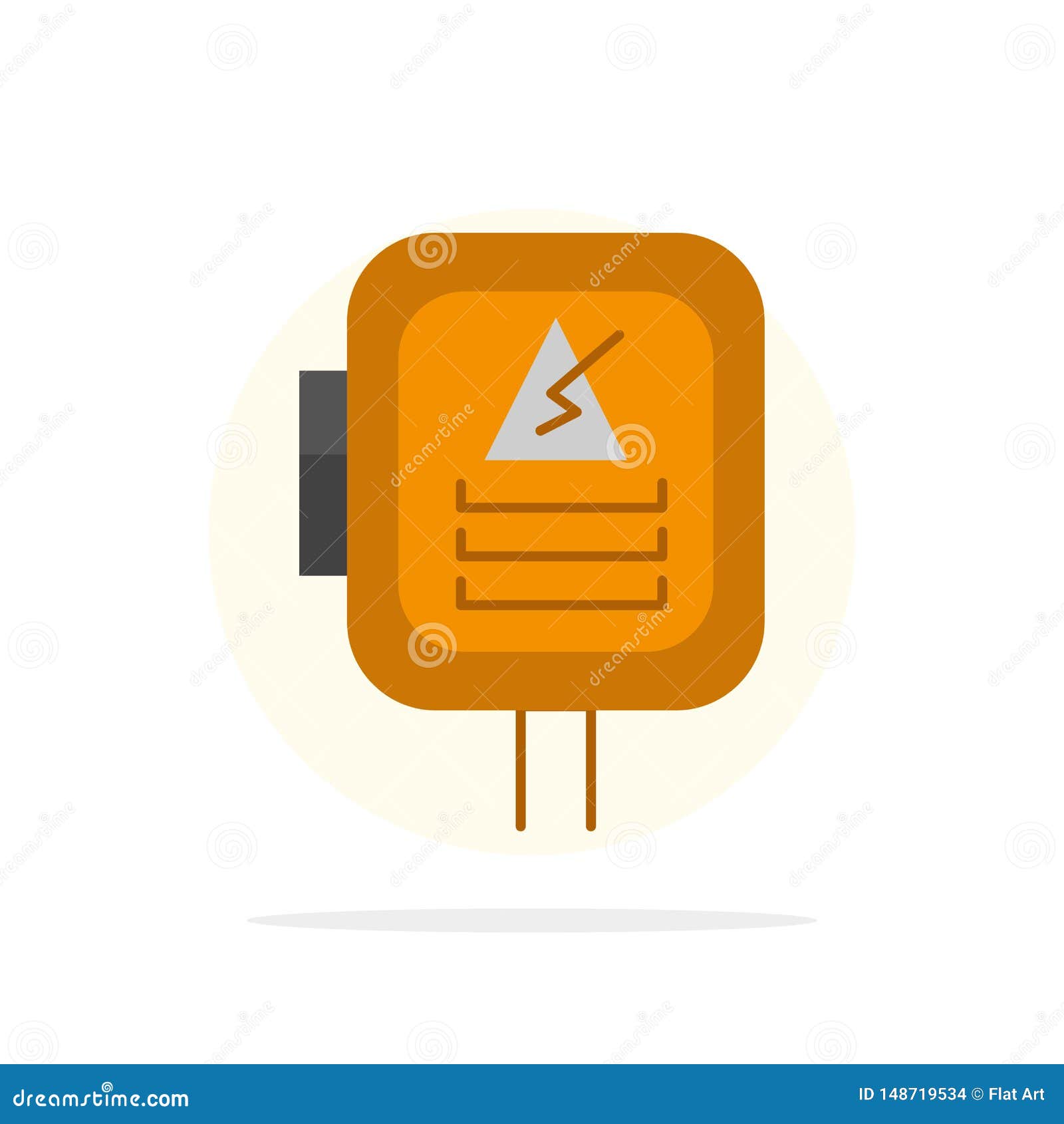 Voltage, Energy, Power, Transformer Abstract Circle Background Flat ...