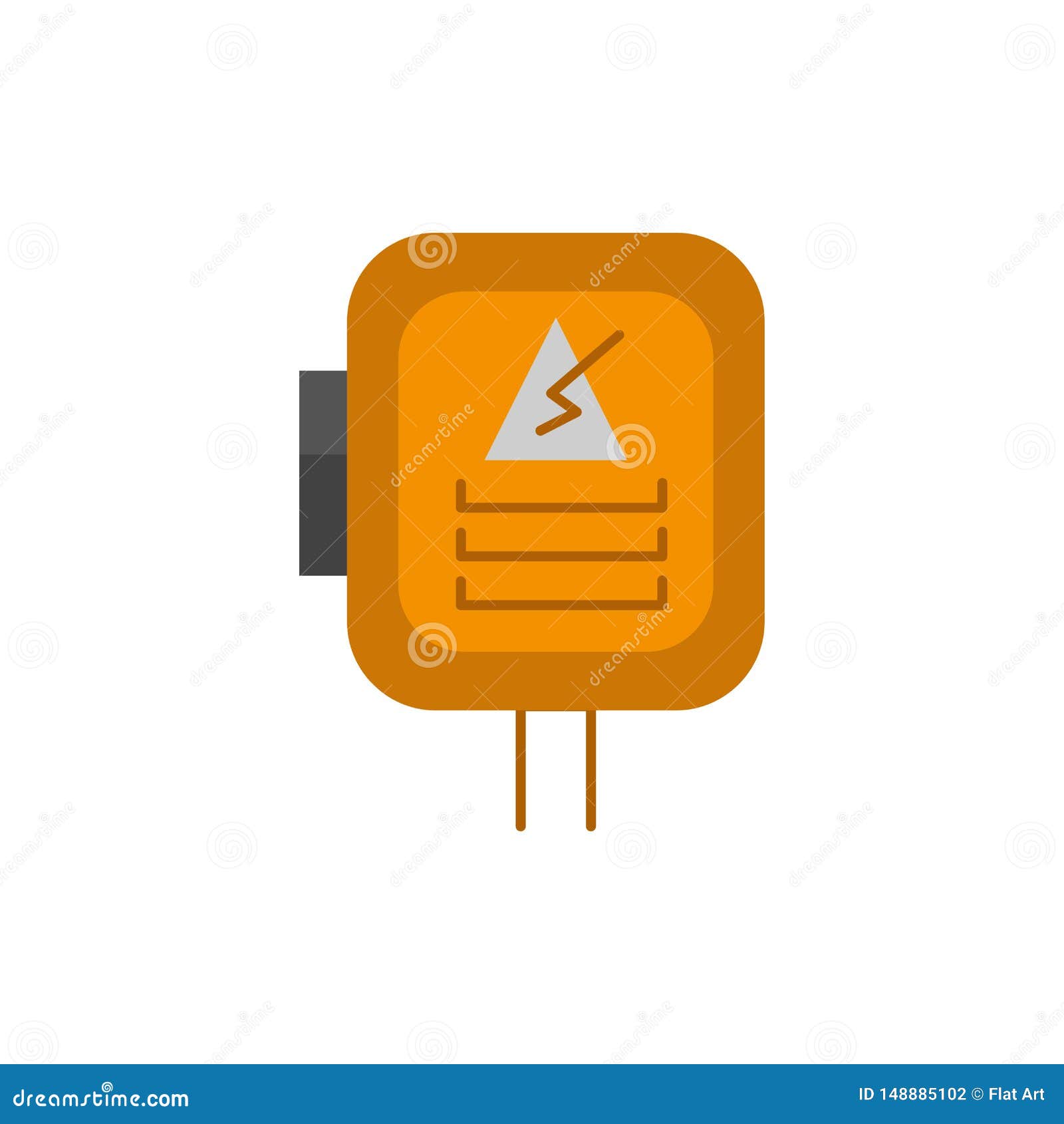 Voltage, Energy, Power, Transformer Flat Color Icon. Vector Icon Banner ...