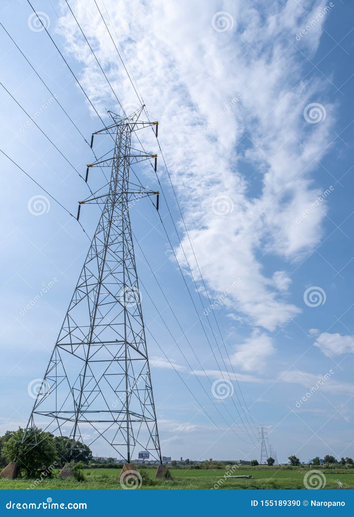 Voltage High Pole Electricity Energy Technology Line Wire Power Cable ...