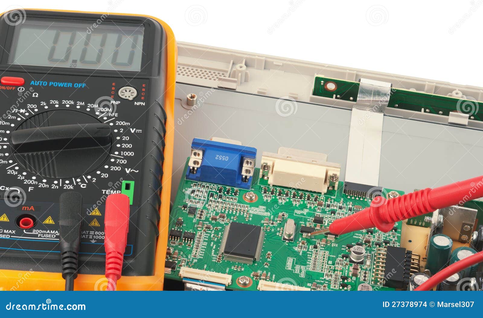 Voltage measurement stock photo. Image of defect, electronic - 27378974