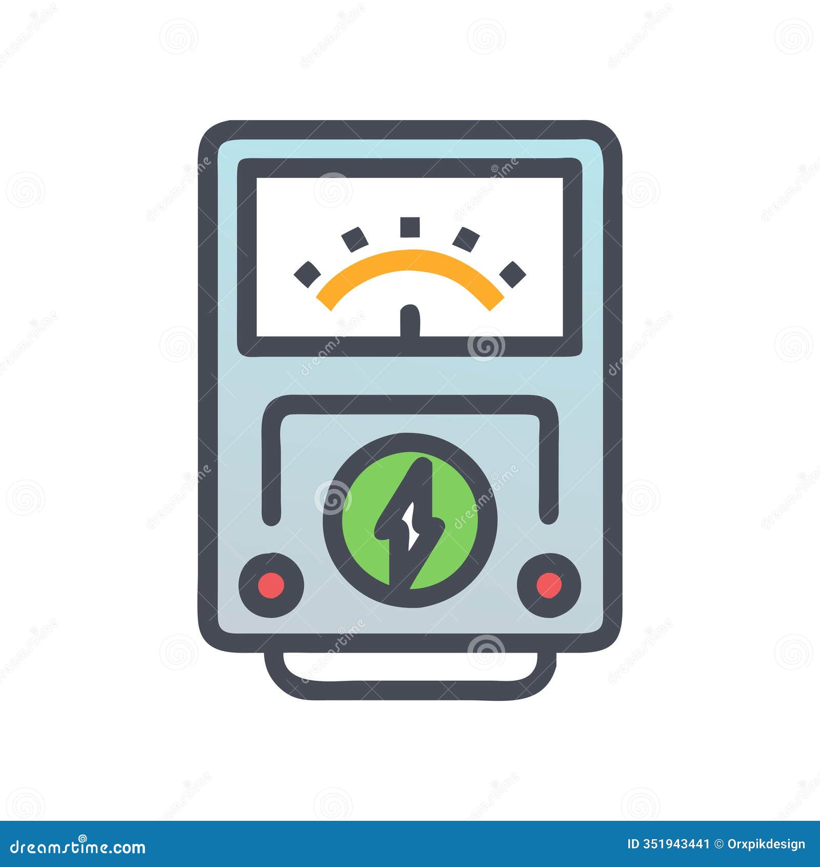 Voltage Meter Icon for Electrical Measurement Stock Vector ...