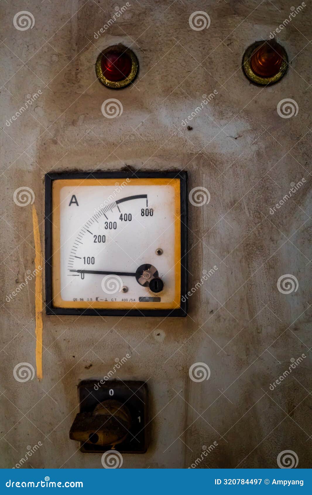 Voltage Meter on Old and Rustic Electrical Control Panel Stock Image ...