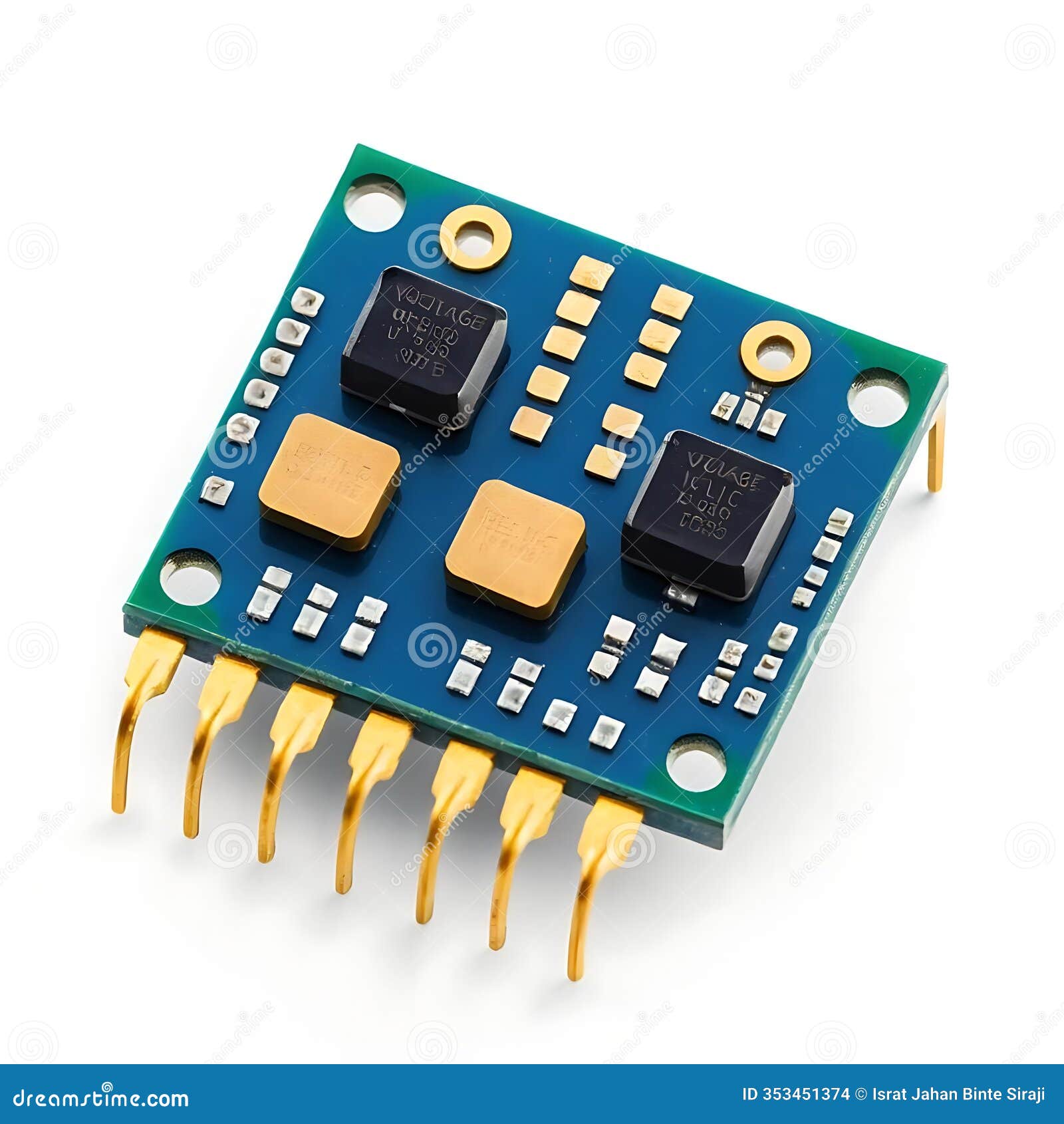 Voltage Reference IC Isolated on a White Background Stock Photo - Image ...