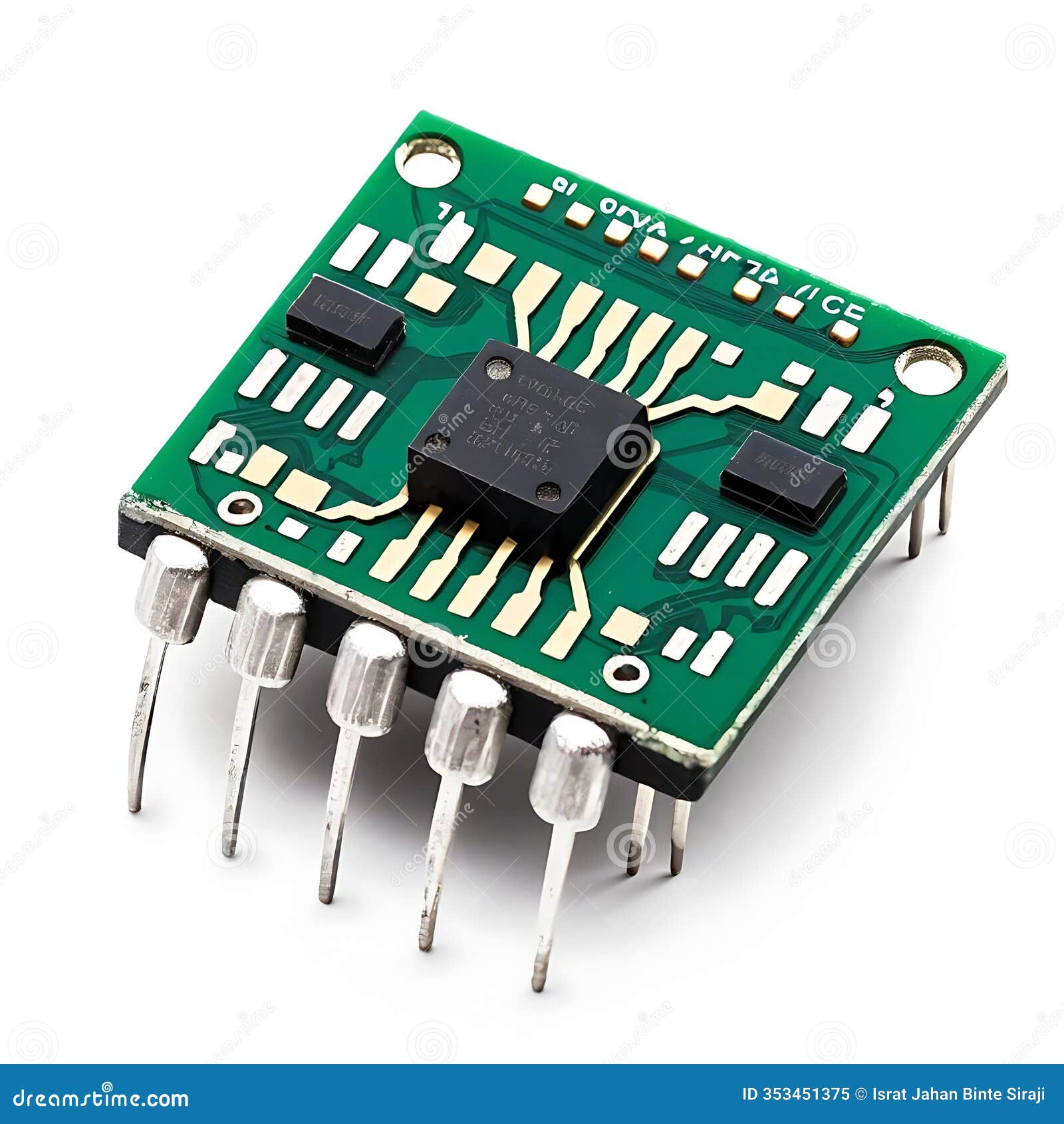 Voltage Reference IC Isolated on a White Background Stock Image - Image ...