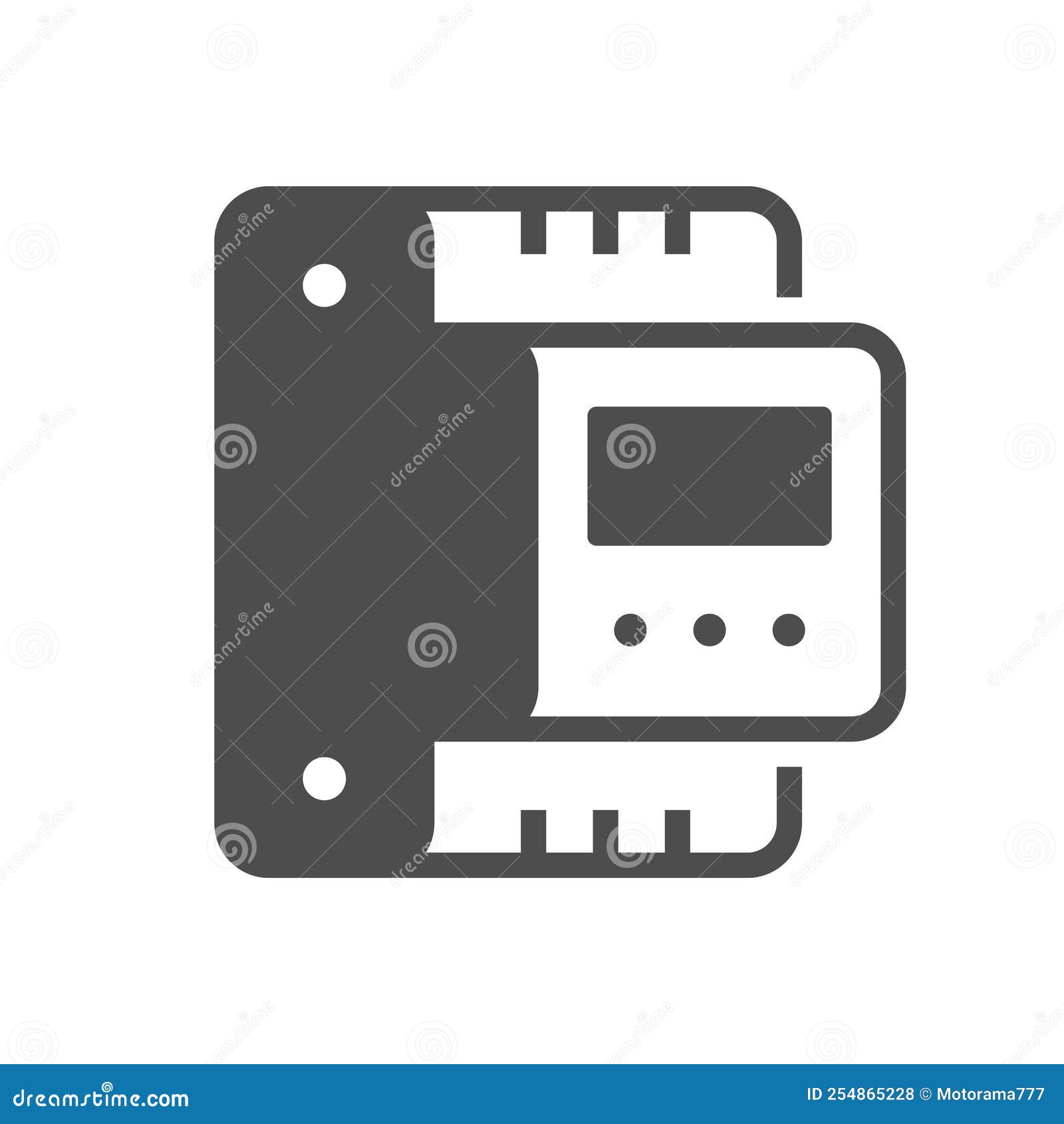 Voltage Relay Panel Glyph Icon Stock Vector - Illustration of ...