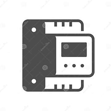 Voltage Relay Panel Glyph Icon Stock Vector - Illustration of ...