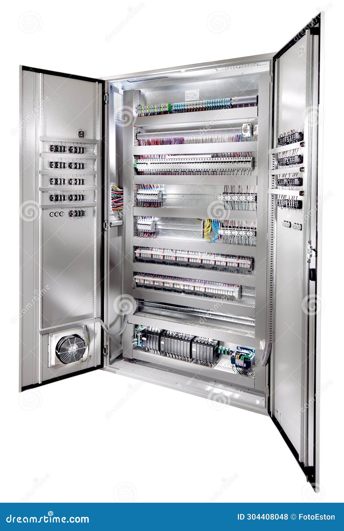 Voltage Switchboard with Circuit Breakers, Switches and Controllers ...