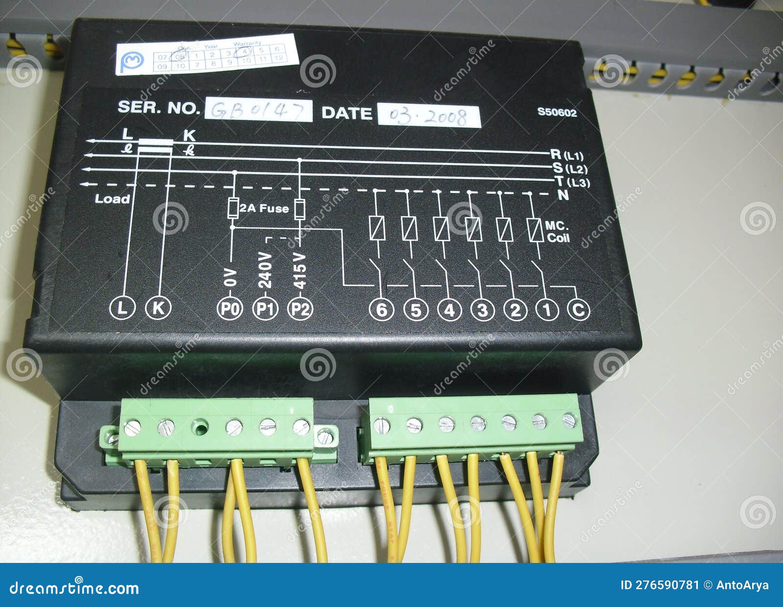 Voltage Switchboard Panel, Electrical Components at Plant and Factory ...
