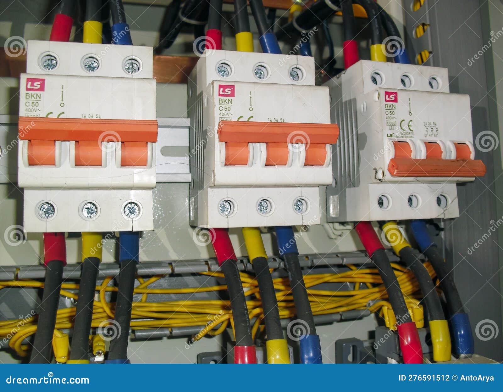 Voltage Switchboard Panel, Electrical Components at Plant and Factory ...