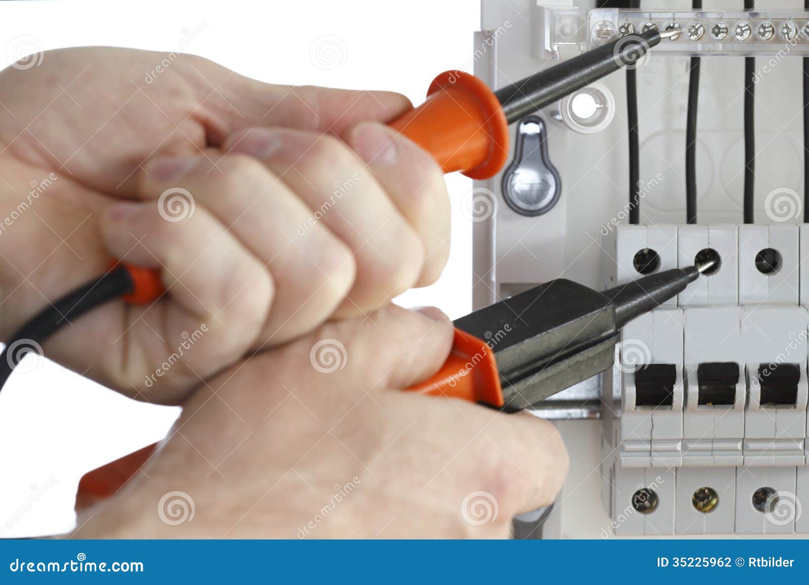 Voltage test stock photo. Image of panel, problem, multimeter - 35225962