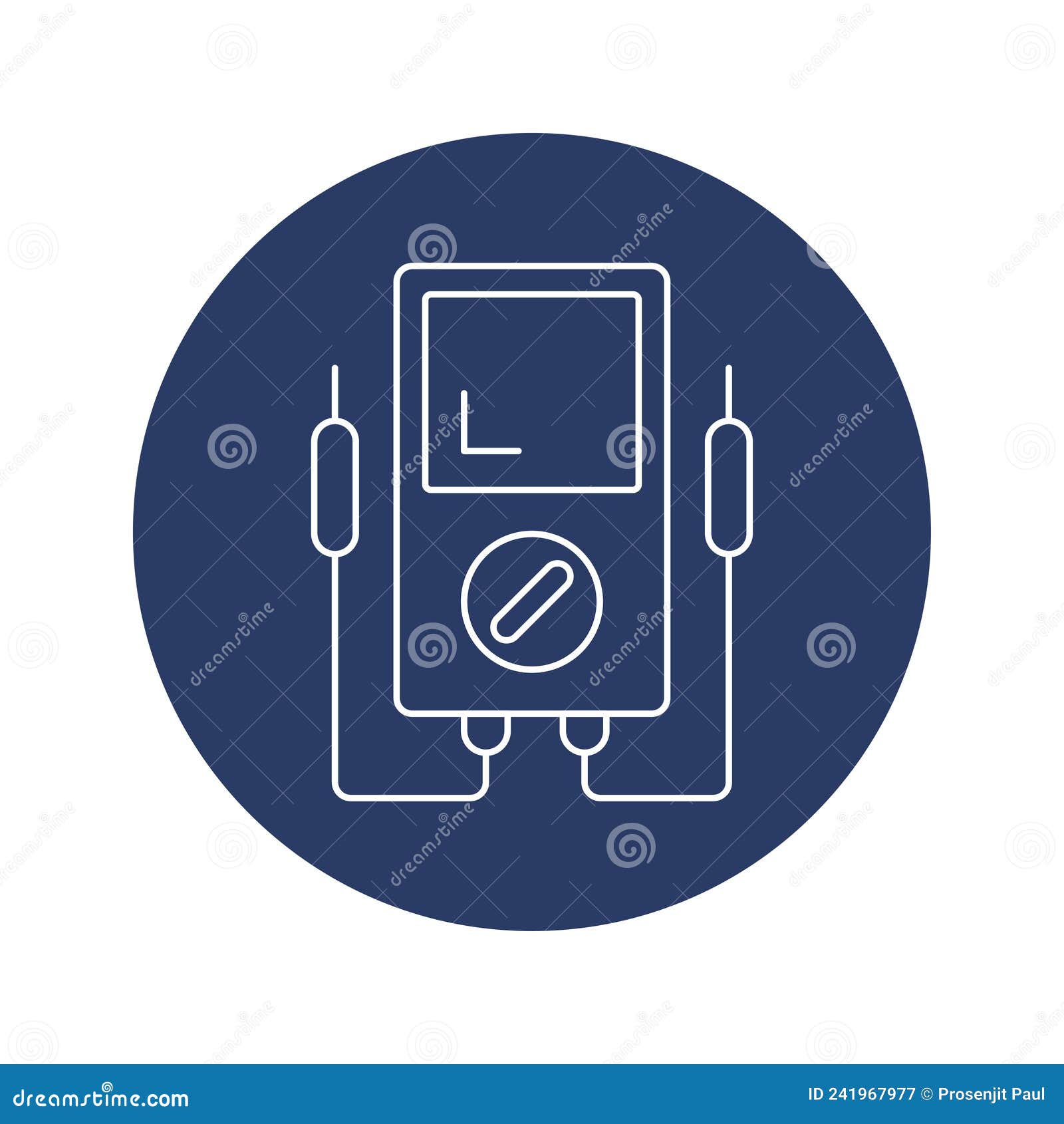 Voltage Tester Electric Meter Icon Stock Vector - Illustration of ...