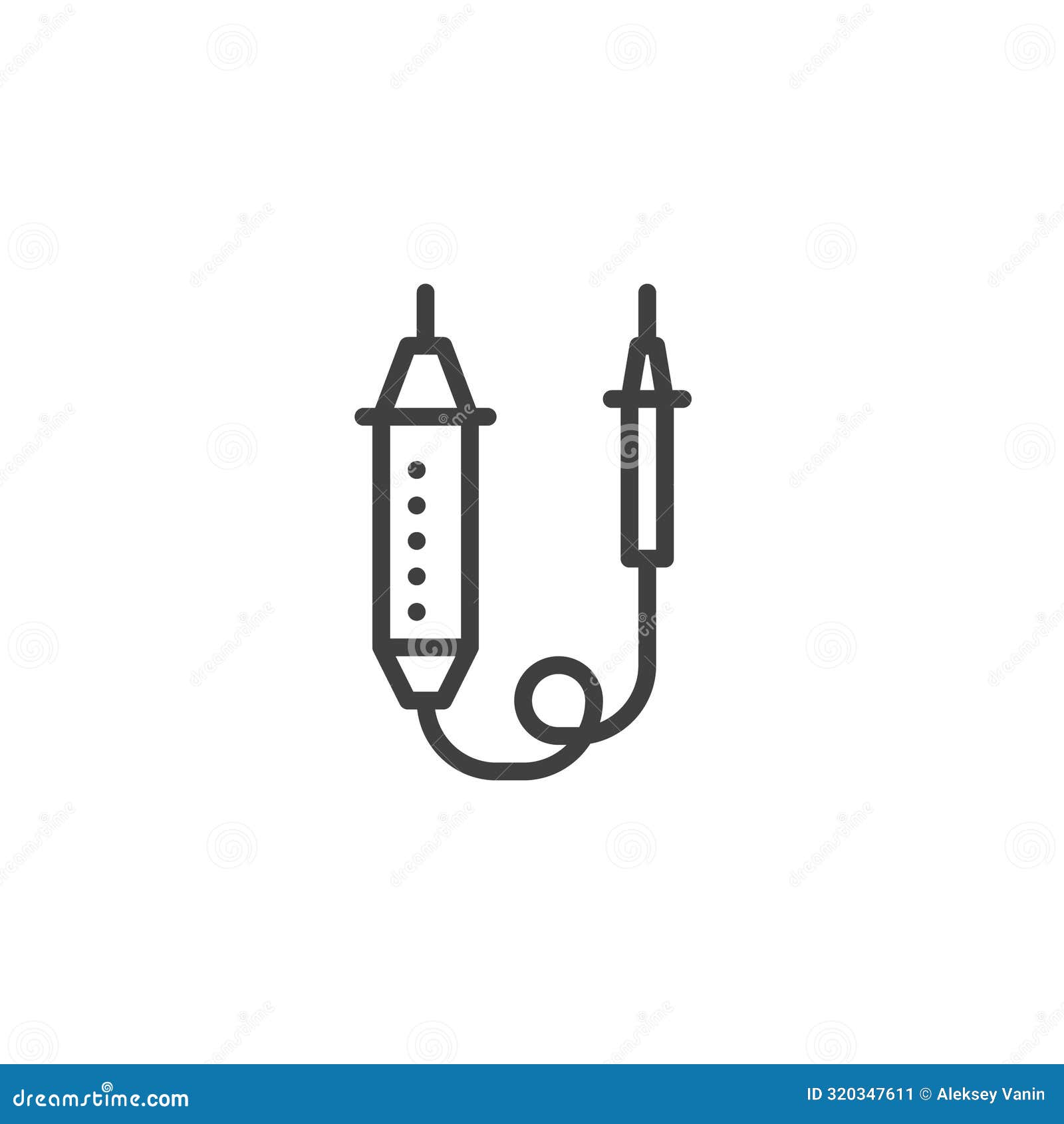 Voltage Tester line icon stock illustration. Illustration of symbol ...