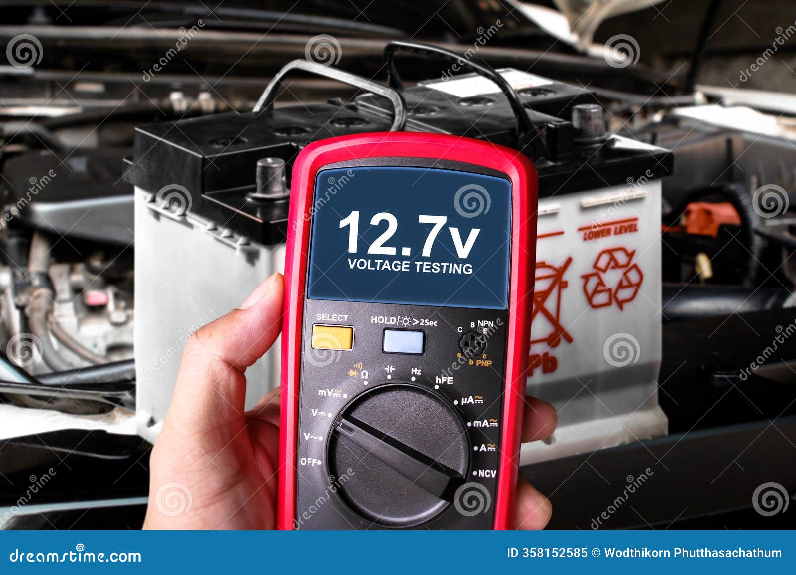 Car Battery Voltage Testing , Voltage Testing with Multimeter on Car ...