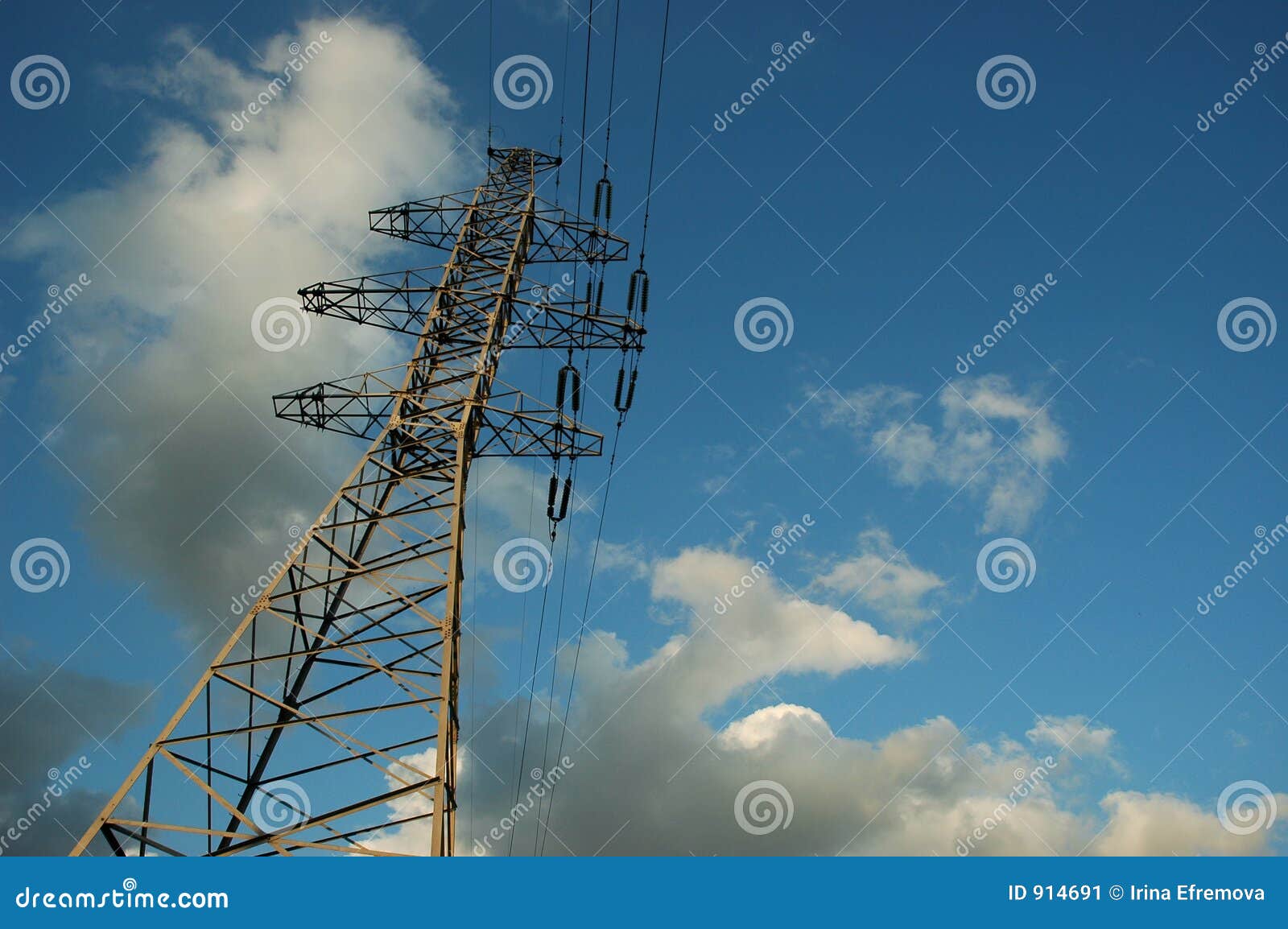 Voltage tower stock image. Image of tall, steel, wire, volt - 914691
