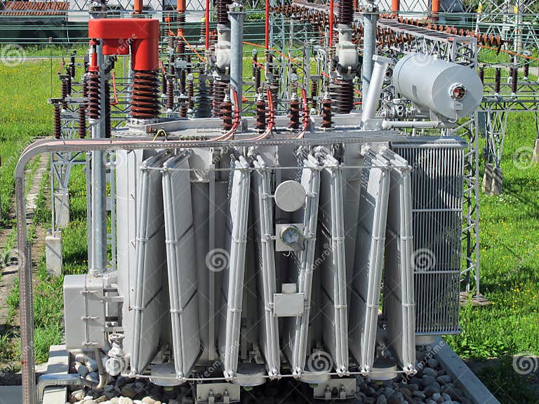 Voltage Transformer Inside of a Powerhouse Stock Image - Image of ...