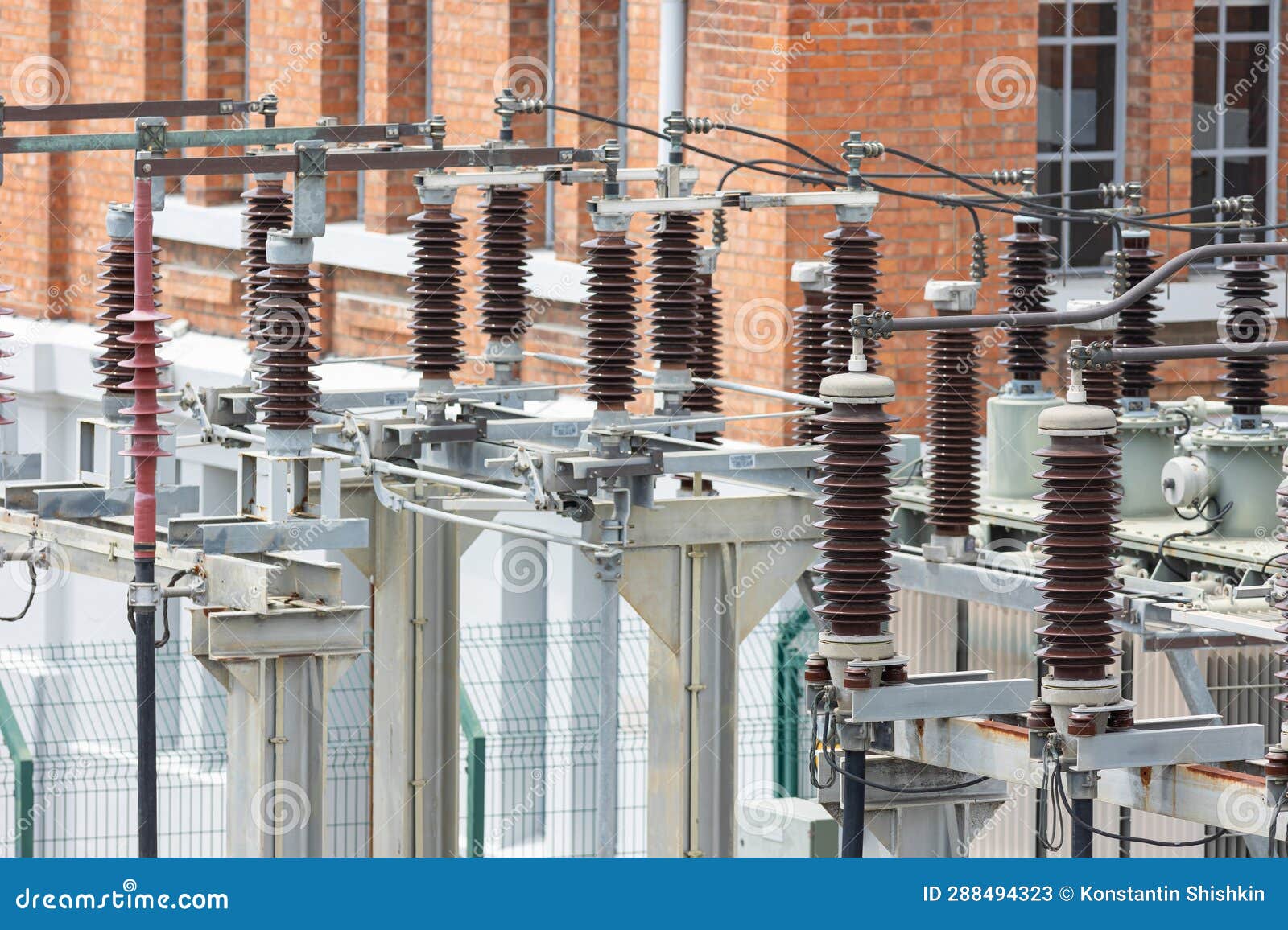 Voltage Transformer on the Roof of a Building Stock Image - Image of ...