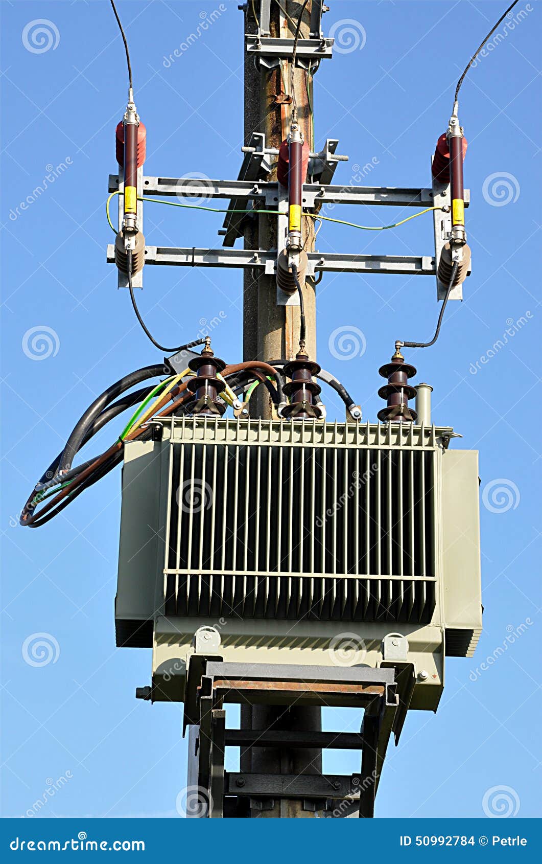 Voltage Transformers stock photo. Image of steel, mast - 50992784