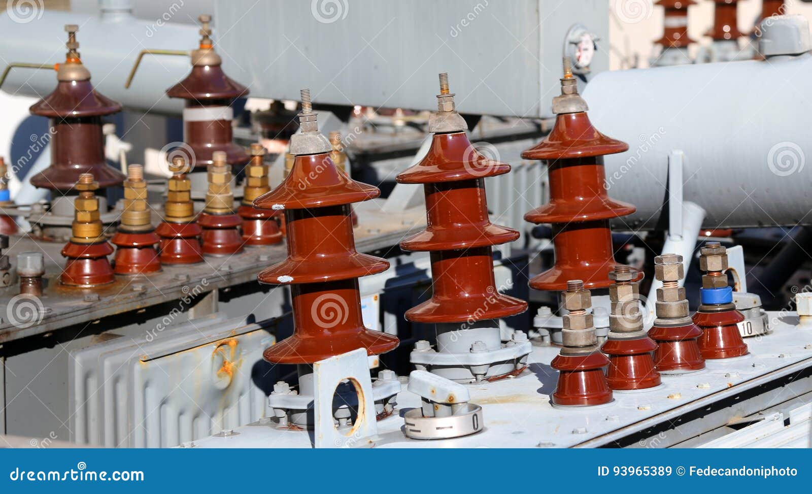 Voltage Transformers in a Electrical Storage Facility Stock Image ...