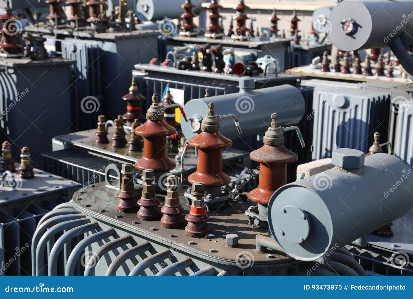 Voltage Transformers in a Polluting and Hazardous Electrical Sto Stock ...