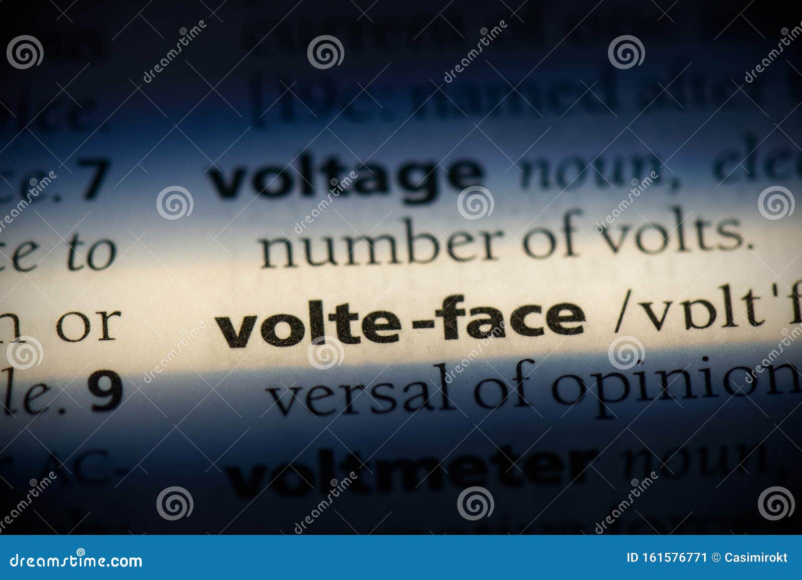 Volte face stock image. Image of book, highlight, text - 161576771
