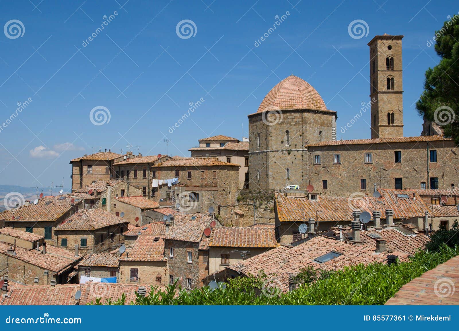 Voltera, Tuscany, Italy stock image. Image of architecture - 85577361