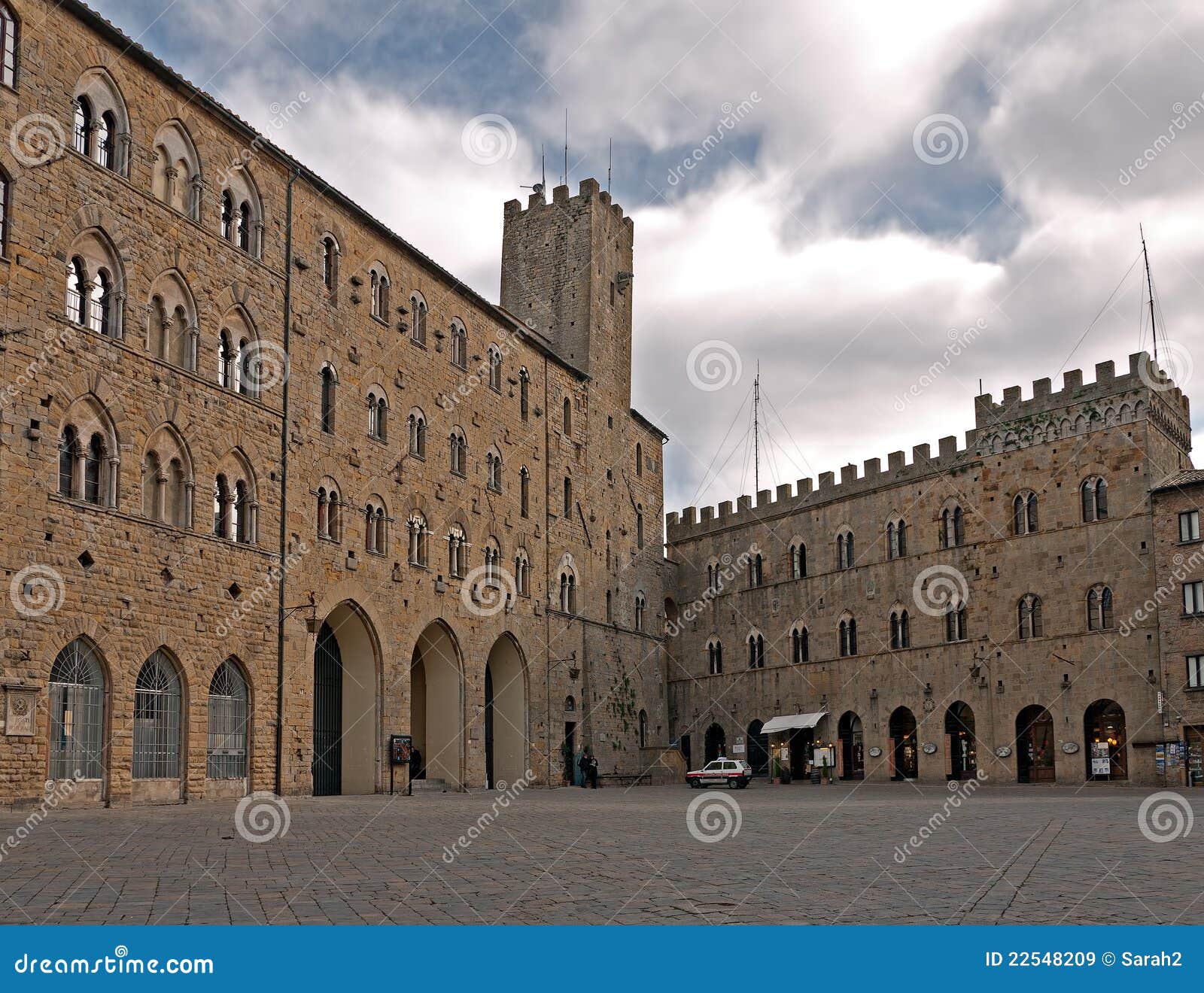 Volterra, Italy - Comune and Main Square Editorial Stock Image - Image ...