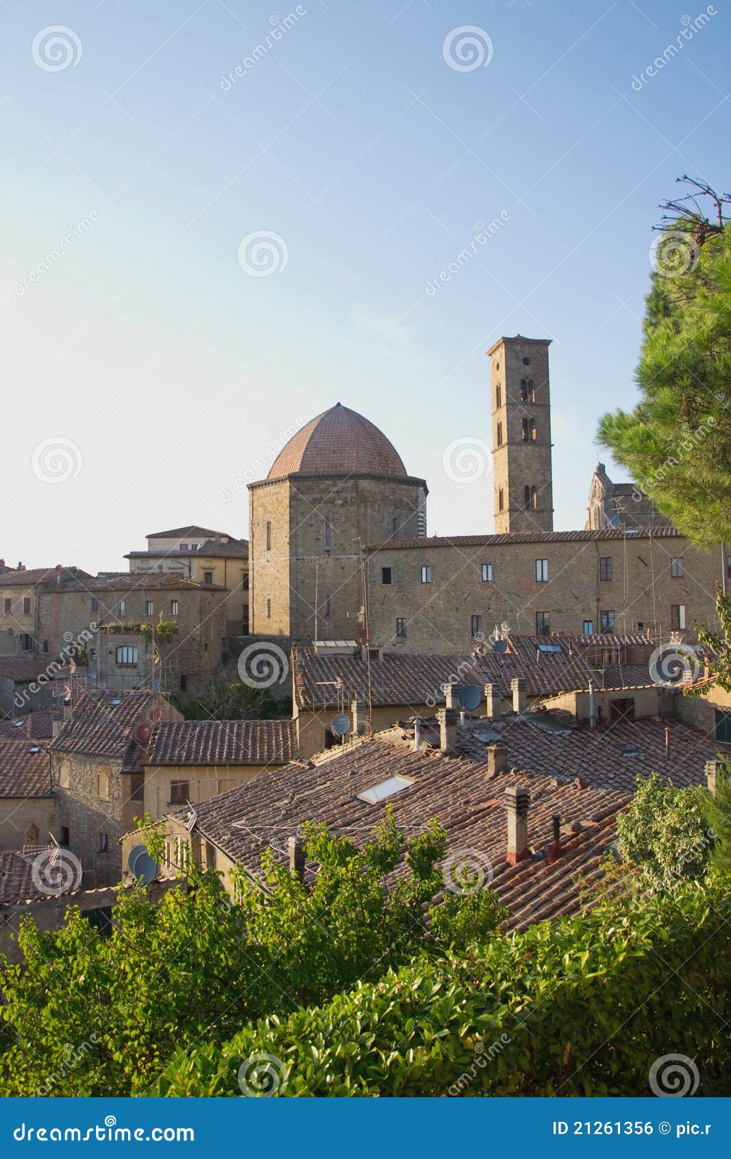 Volterra, Tuscany stock photo. Image of chianti, chimneys - 21261356