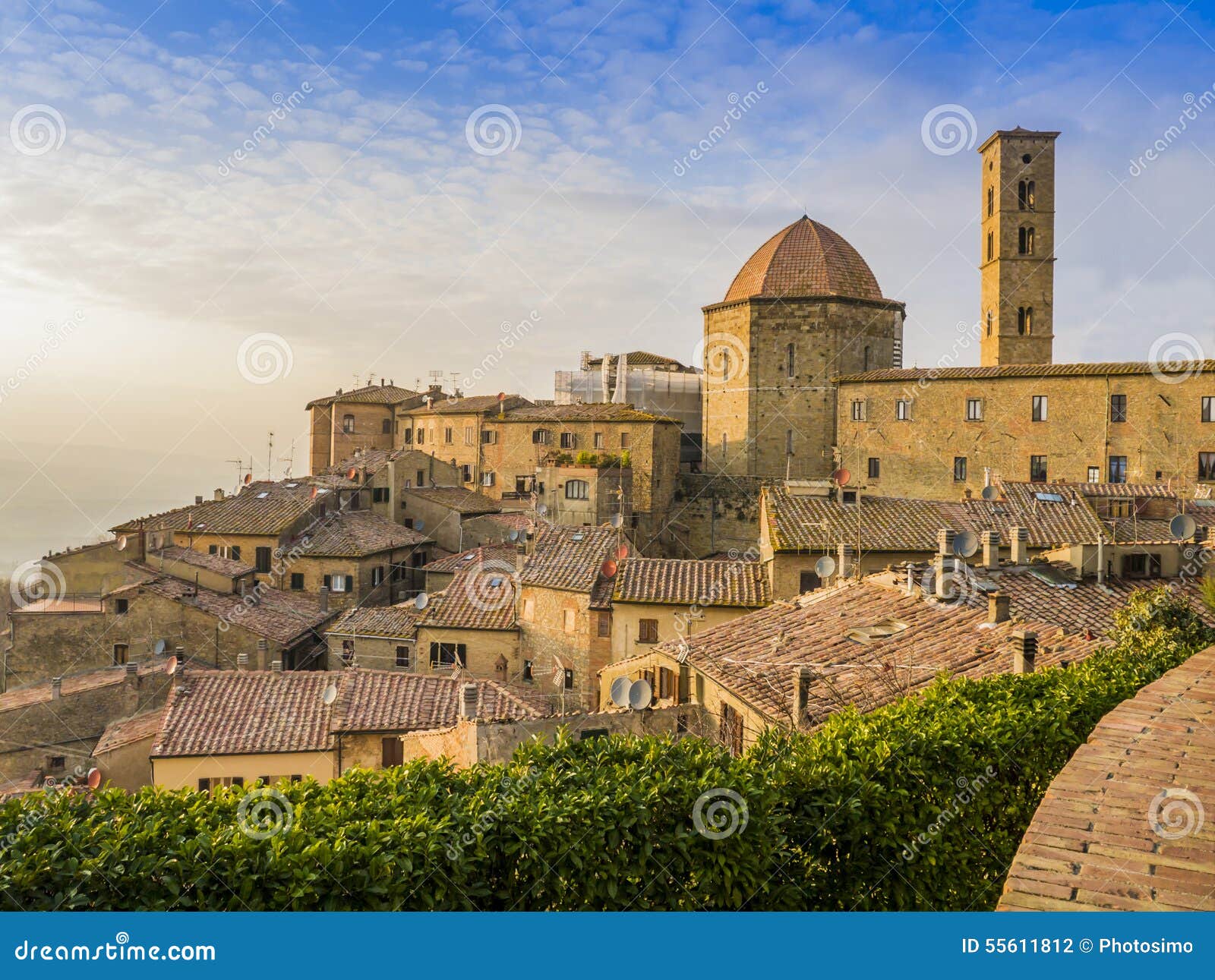Volterra, Tuscany, Italy stock photo. Image of attraction - 55611812