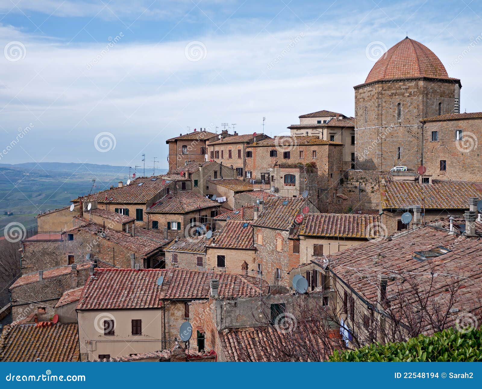 Volterra View - Tuscany, Italy Stock Photo - Image of roofs, italian ...