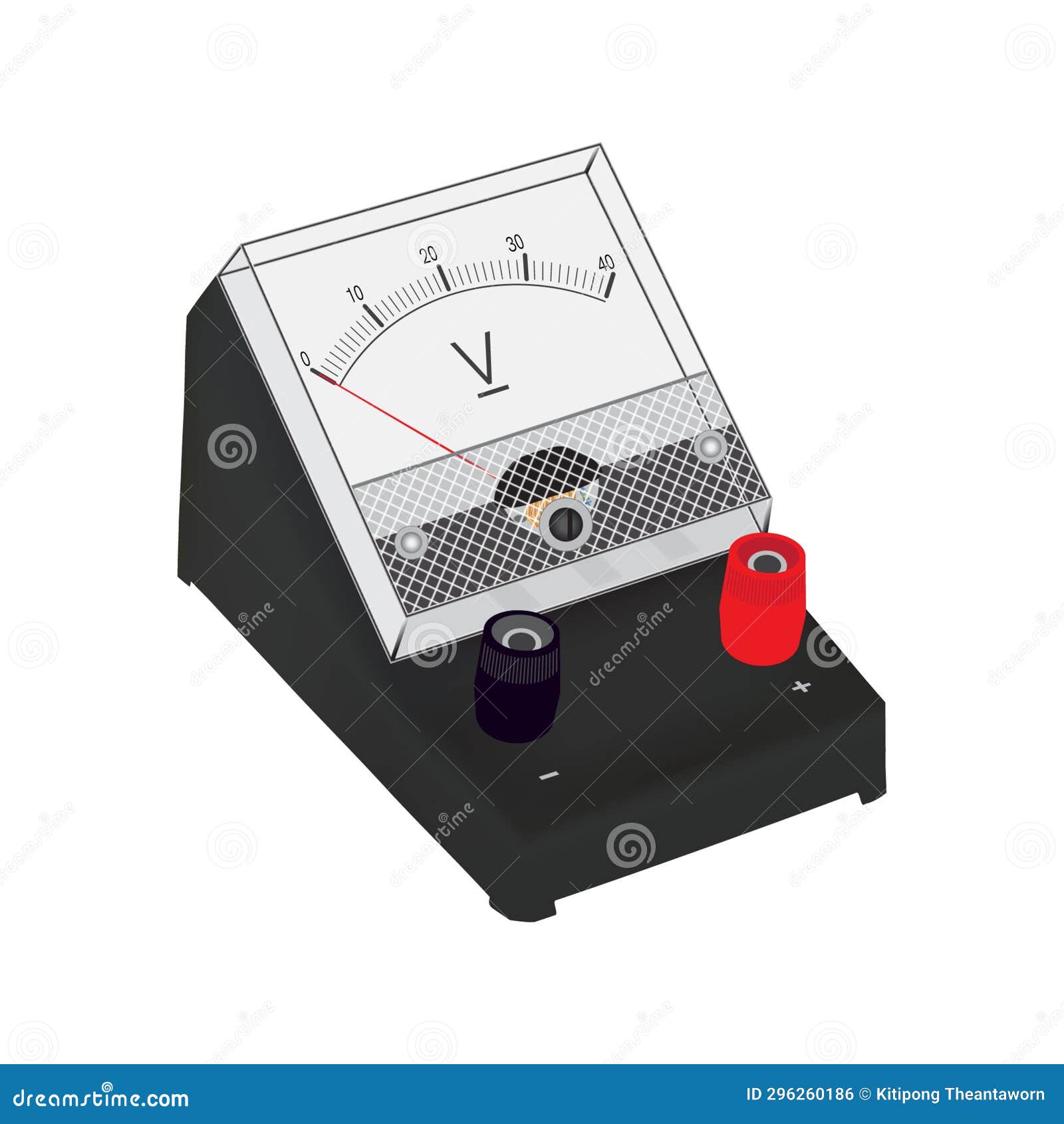 Voltmeter Isometric View Flat Design Illustration. Stock Vector ...