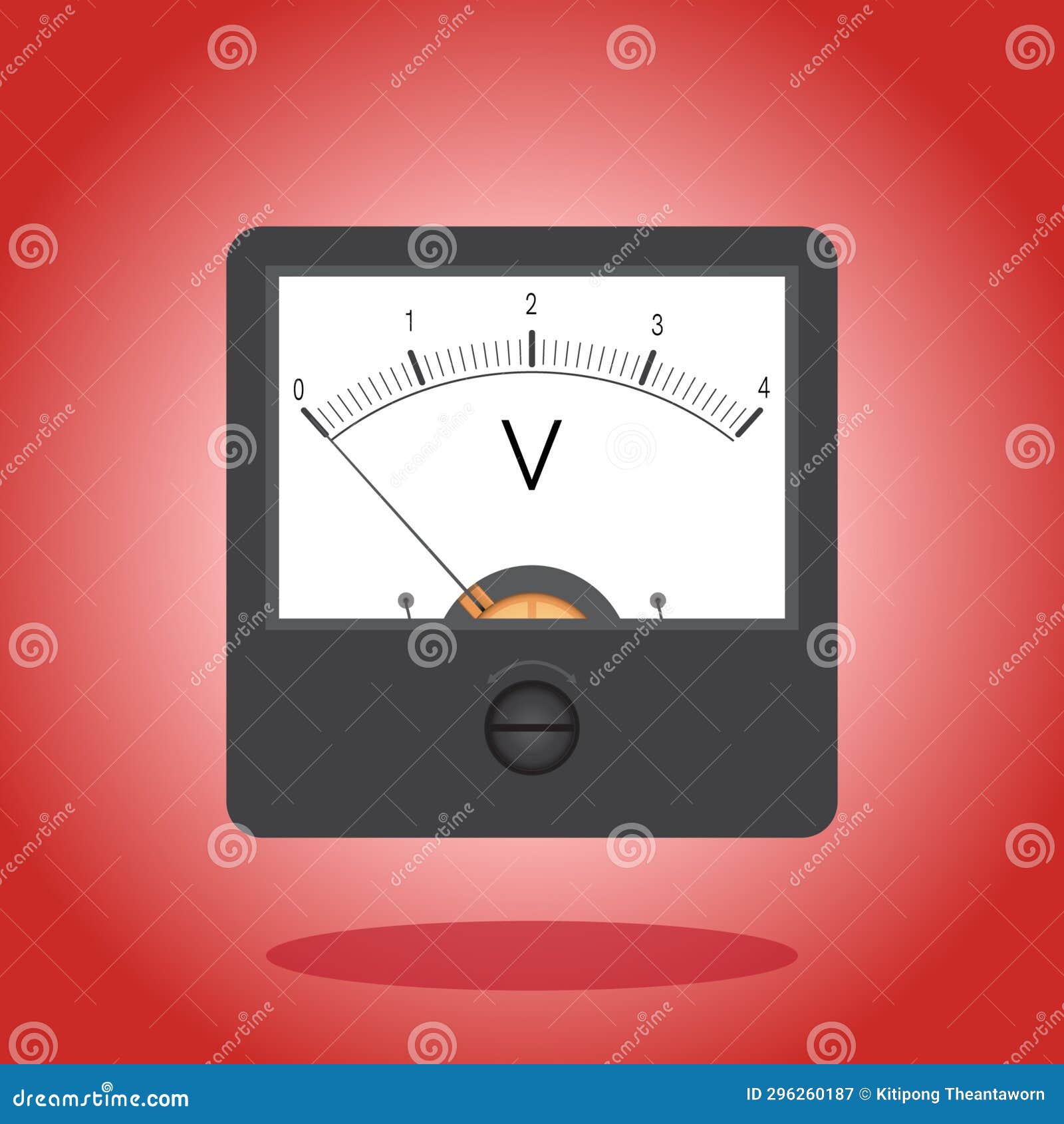Flat Illustration of Voltmeter Vector Icon for Web Design. Stock Vector ...