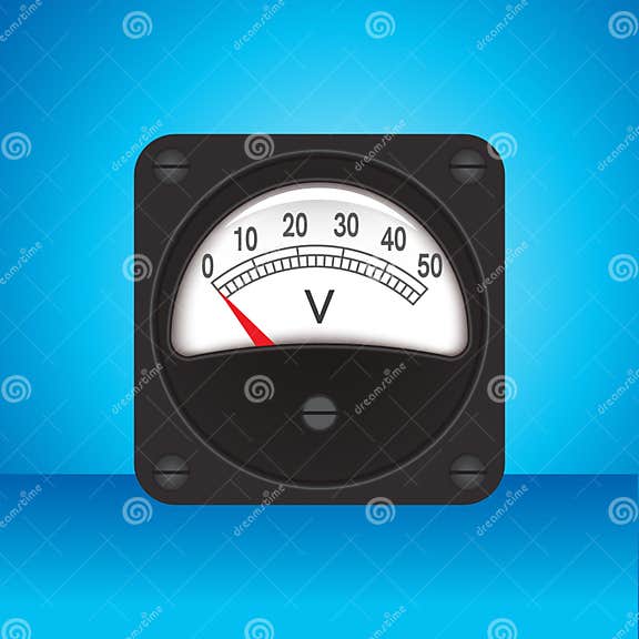 Flat Illustration of Voltmeter Vector Icon for Web Design. EPS10 Stock Vector - Illustration of ...