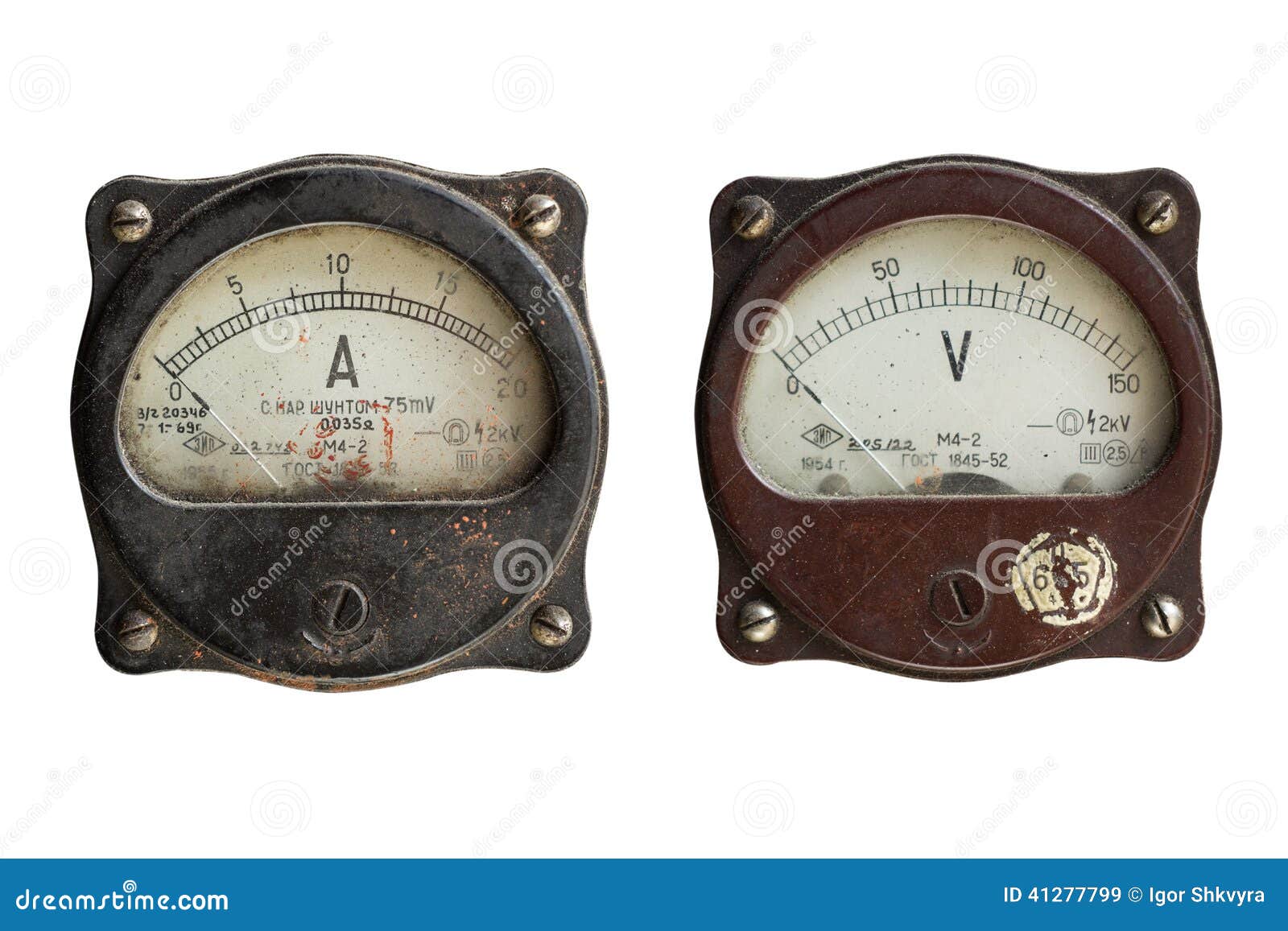 Vintage Ammeter Royalty-Free Stock Image | CartoonDealer.com #31785994