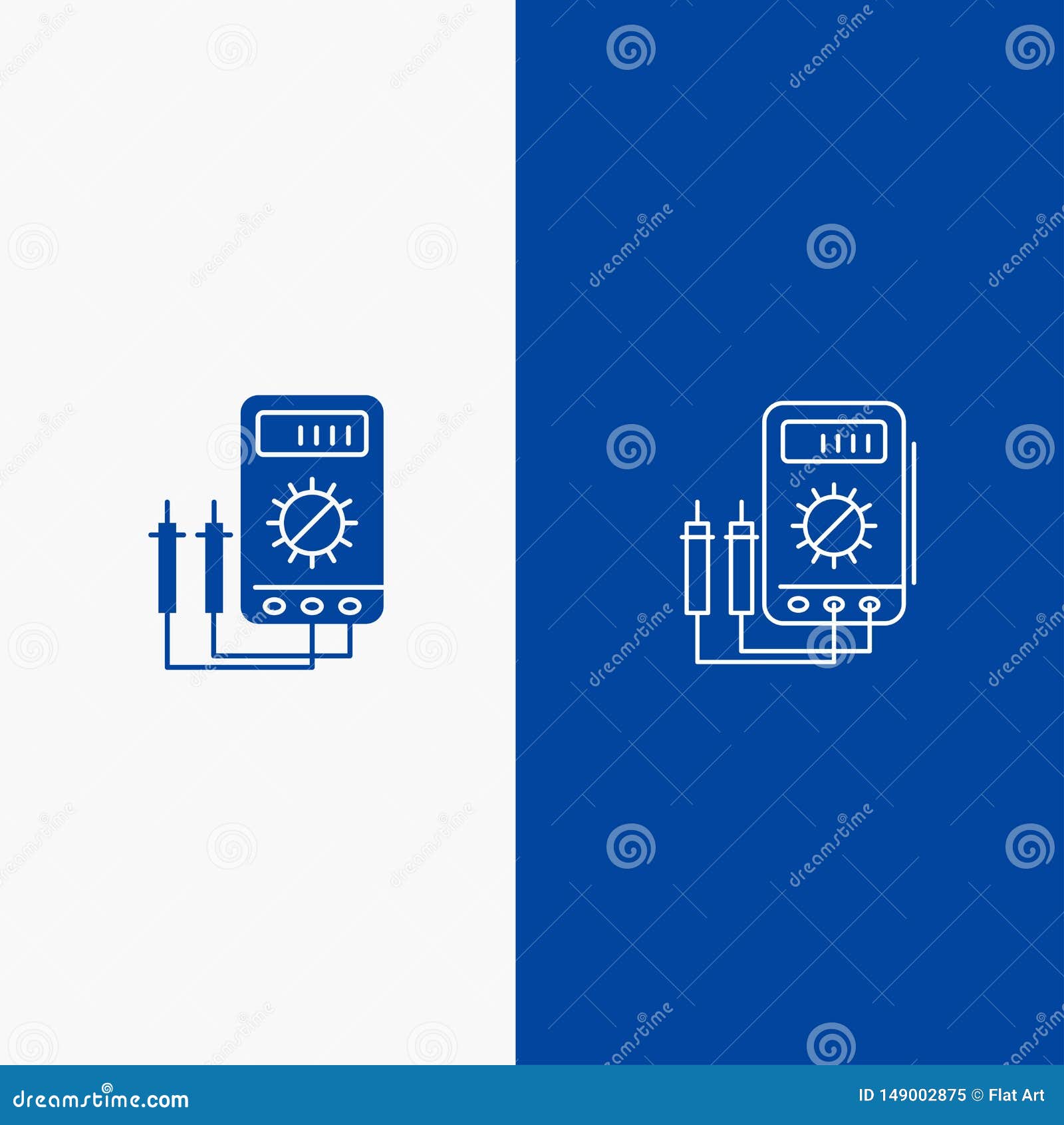 Voltmeter, Ampere, Watt, Digital, Tester Mobile App Button. Android And ...