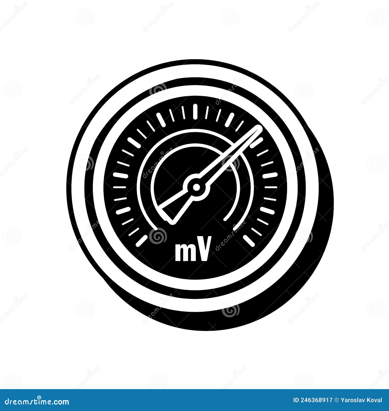 Voltmeter As an Indicator for Electrical Measurements. a Circular Scale ...