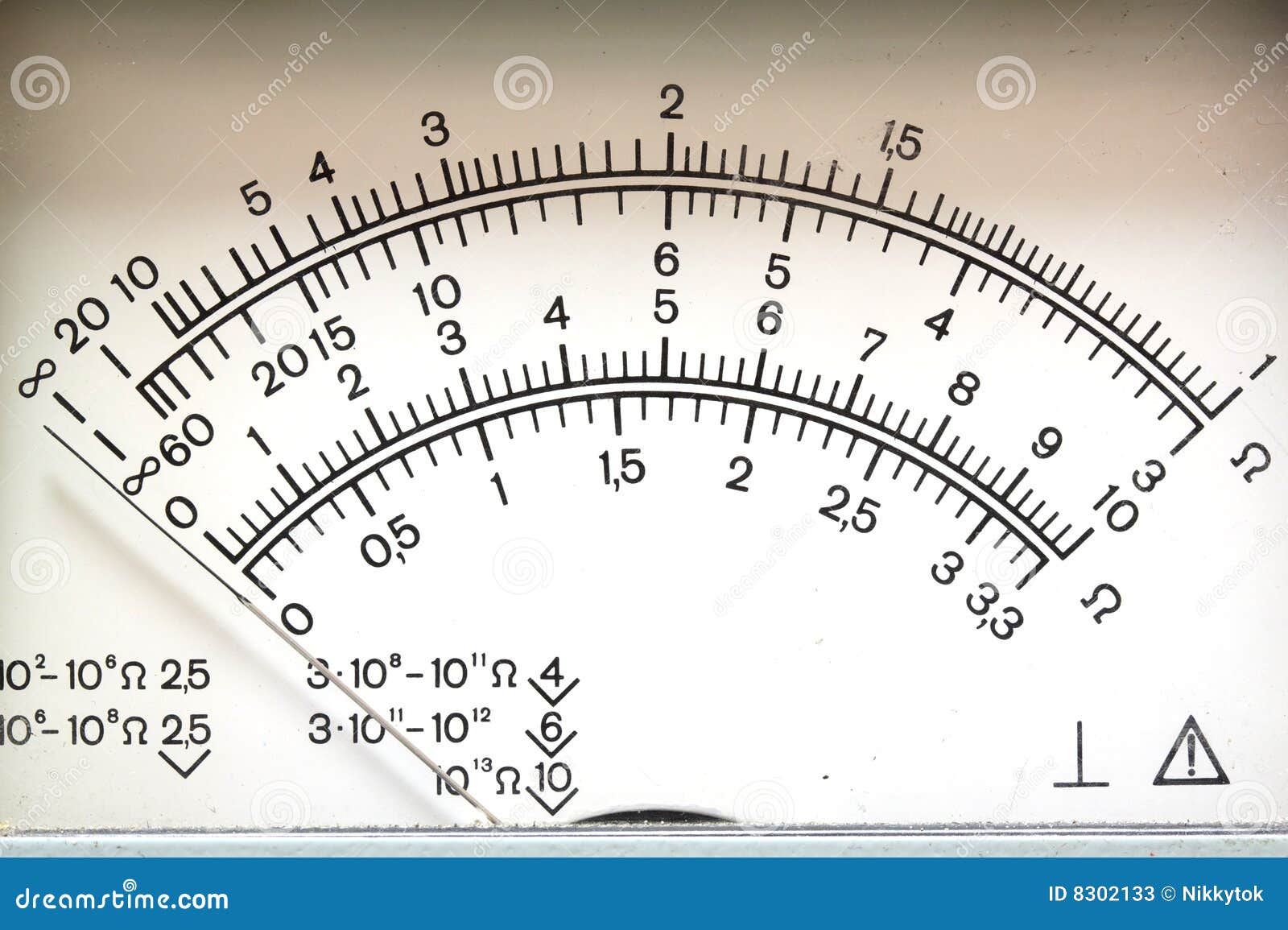 Voltmeter close-up stock image. Image of black, number - 8302133