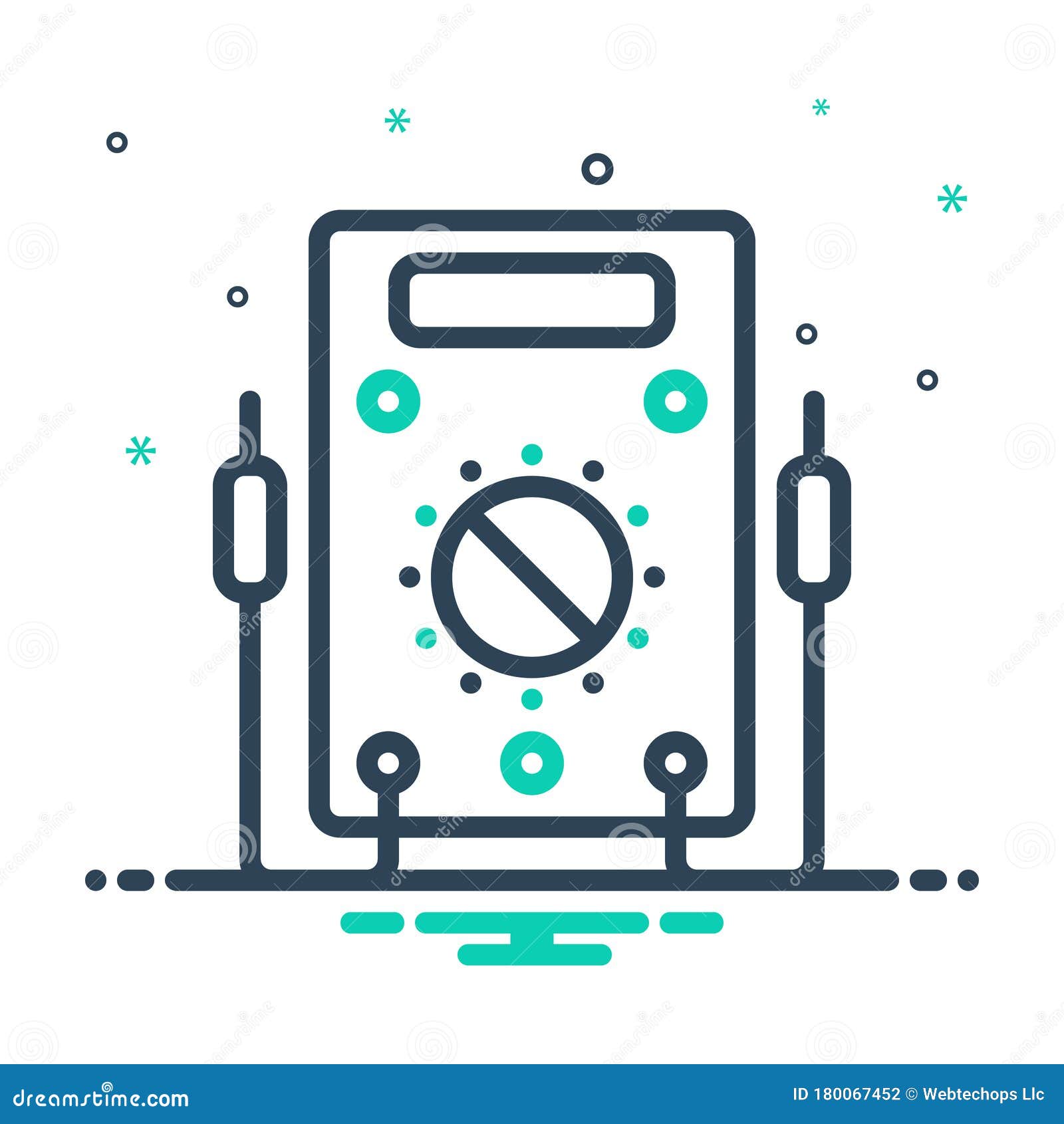Mix Icon for Voltmeter, Ammeter and Resistance Stock Vector ...
