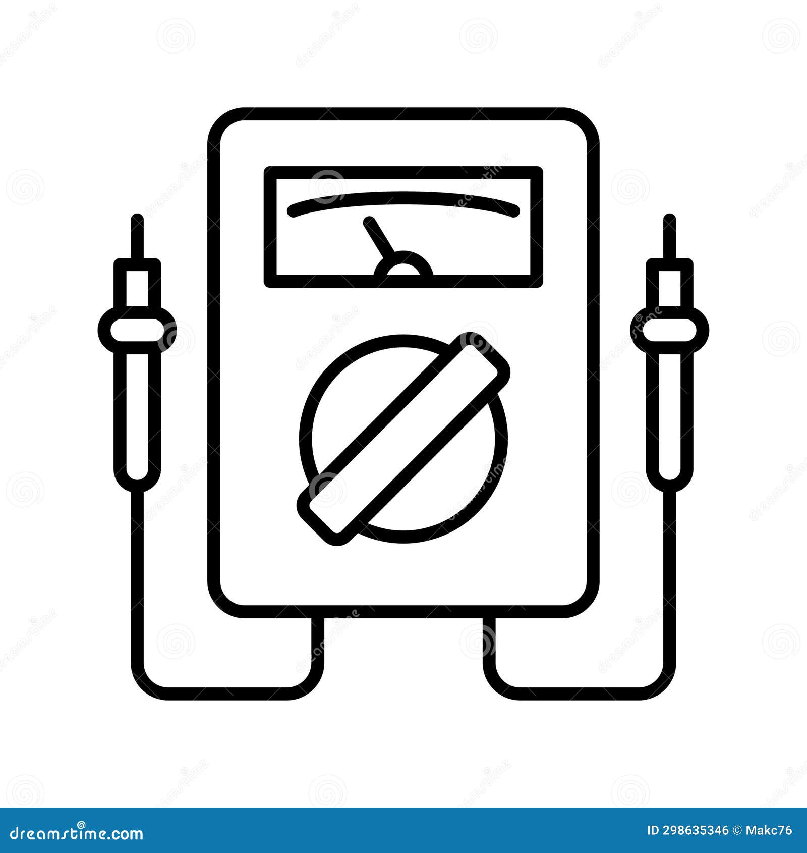 Voltmeter Icon. Electronic Tester Vector Illustration | CartoonDealer ...