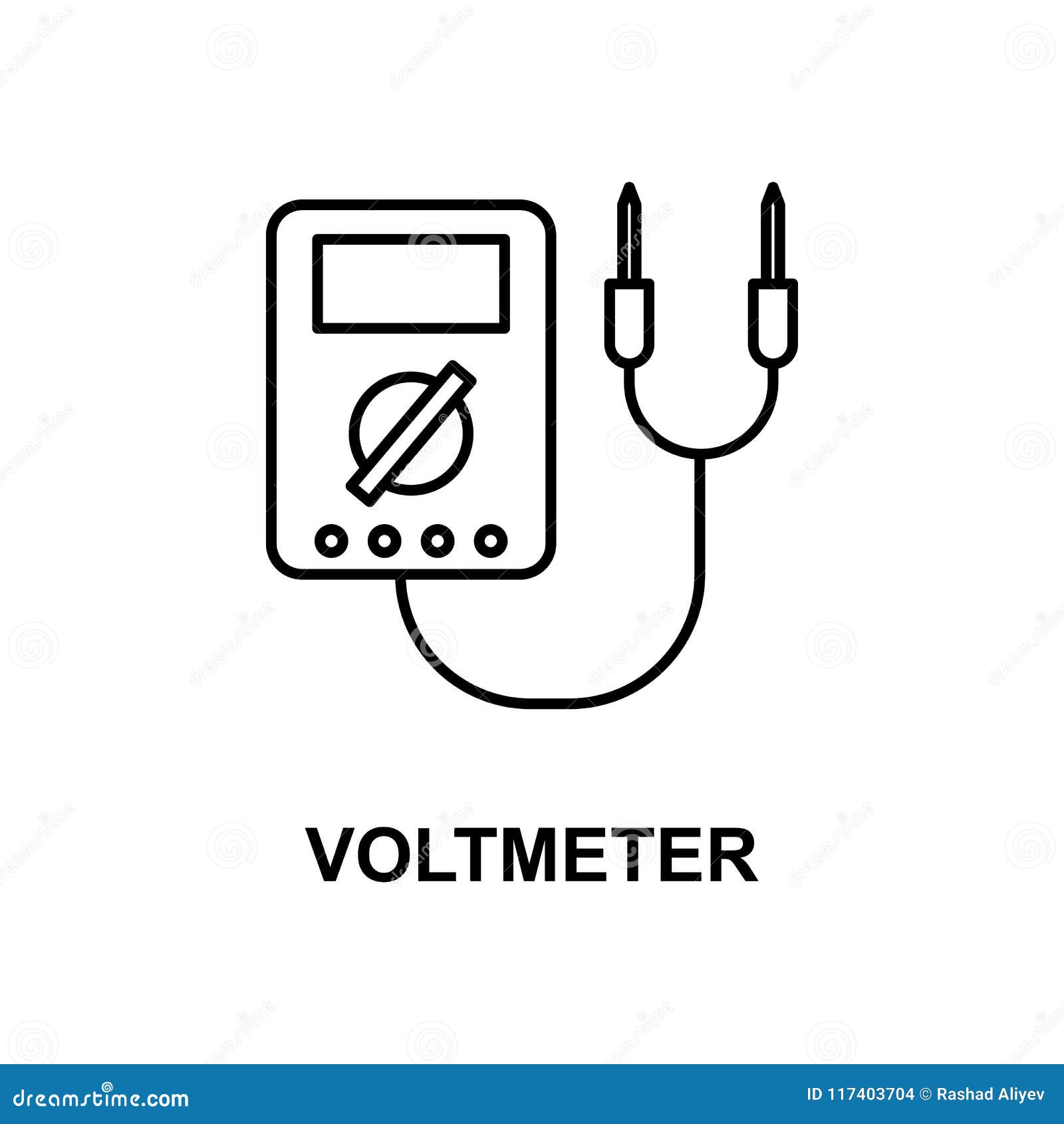 Voltmeter Icon. Element of Measuring Instruments Icon with Name for ...