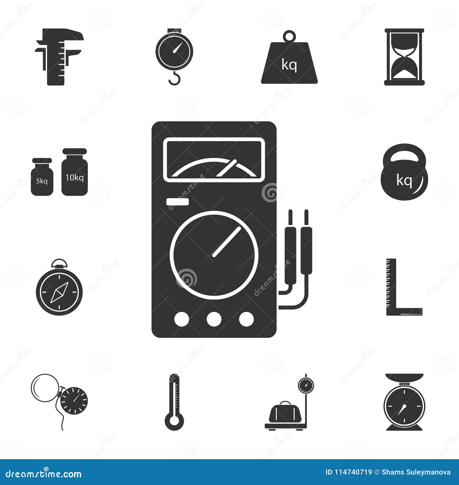 Voltmeter Icon. Simple Element Illustration. Voltmeter Symbol Design ...
